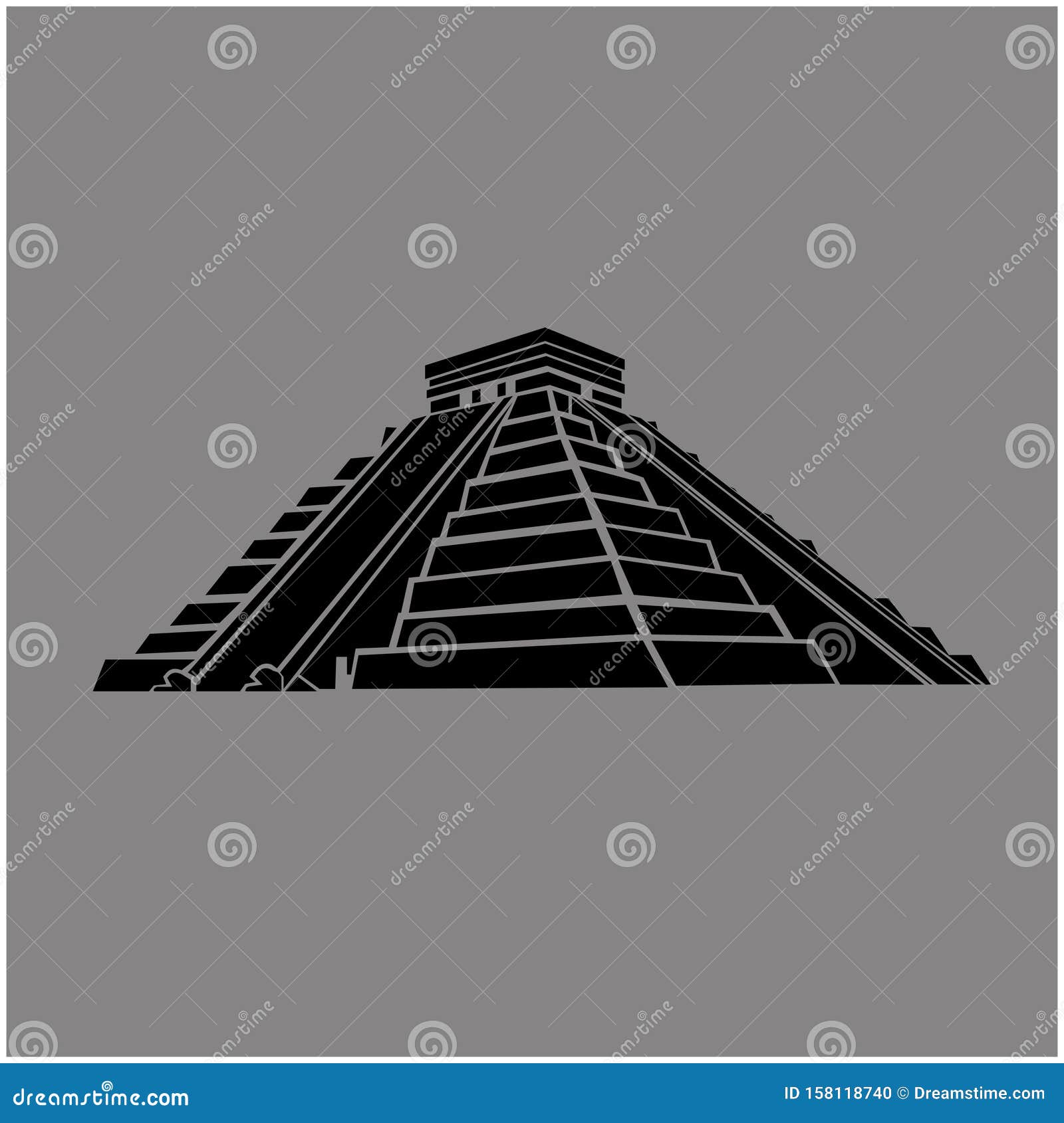 Vector Illustration of Chichen Itza Stock Vector - Illustration of ...