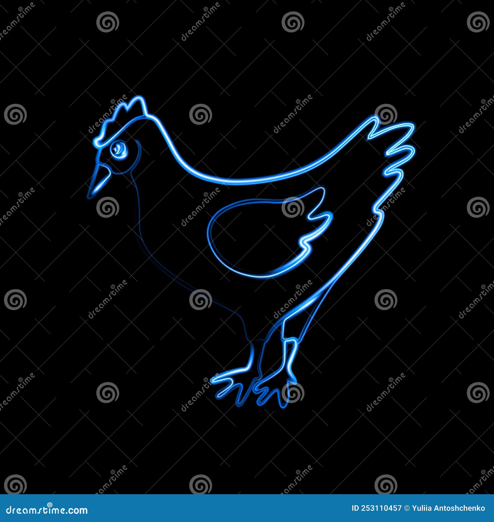Vector Illustration of Chicken. Stock Vector - Illustration of head ...