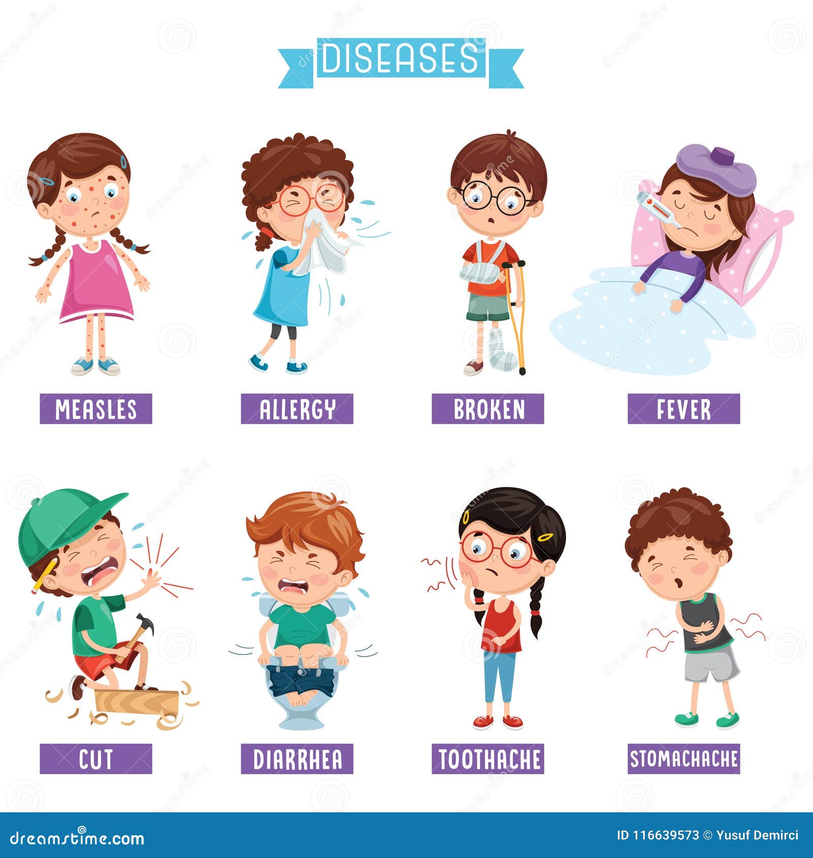 Vector Illustration of Child Diseases Stock Vector - Illustration of ... Vector Illustration of Child Diseases Stock Vector - Illustration of ...