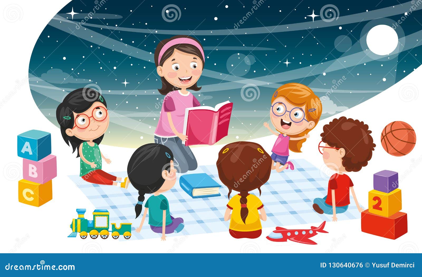 Vector Illustration of Children Background Stock Vector - Illustration ...