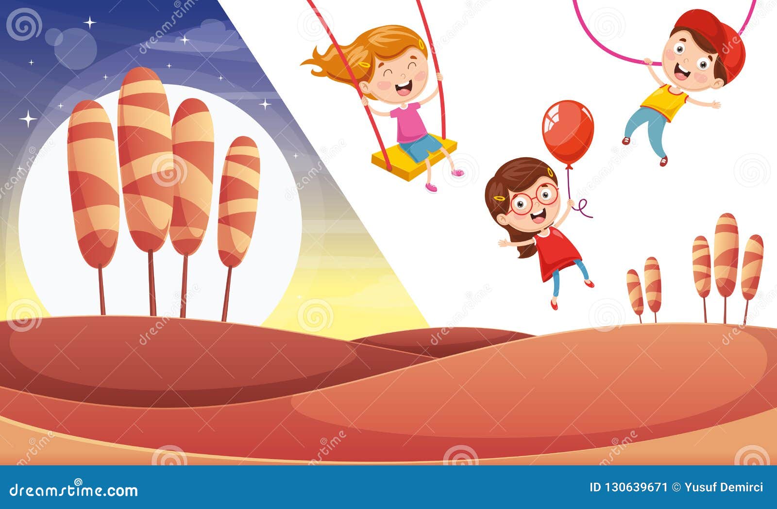 Vector Illustration of Children Background Stock Vector - Illustration ...