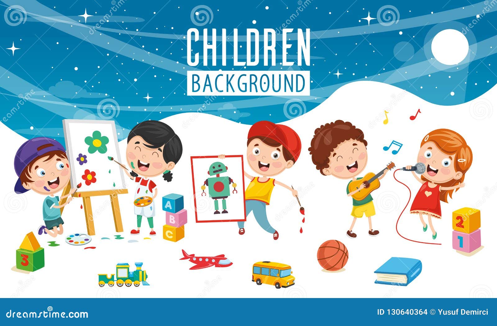 Vector Illustration of Children Background Stock Vector - Illustration ...