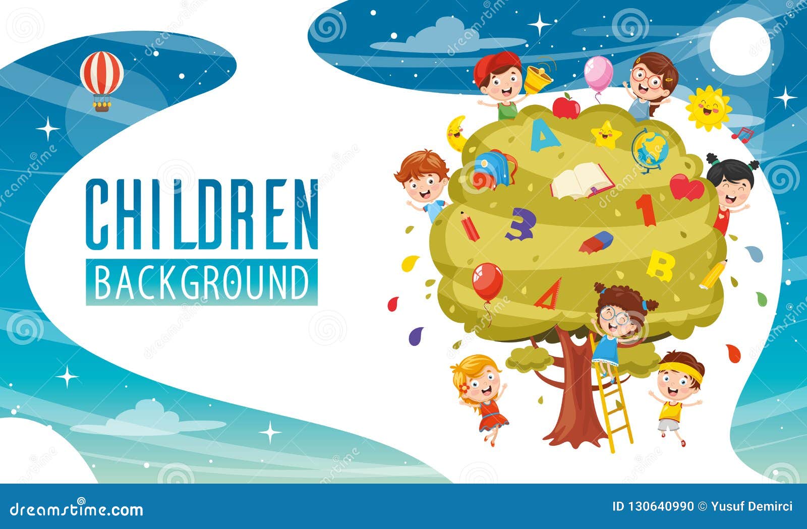 Vector Illustration of Children Background Stock Vector - Illustration ...