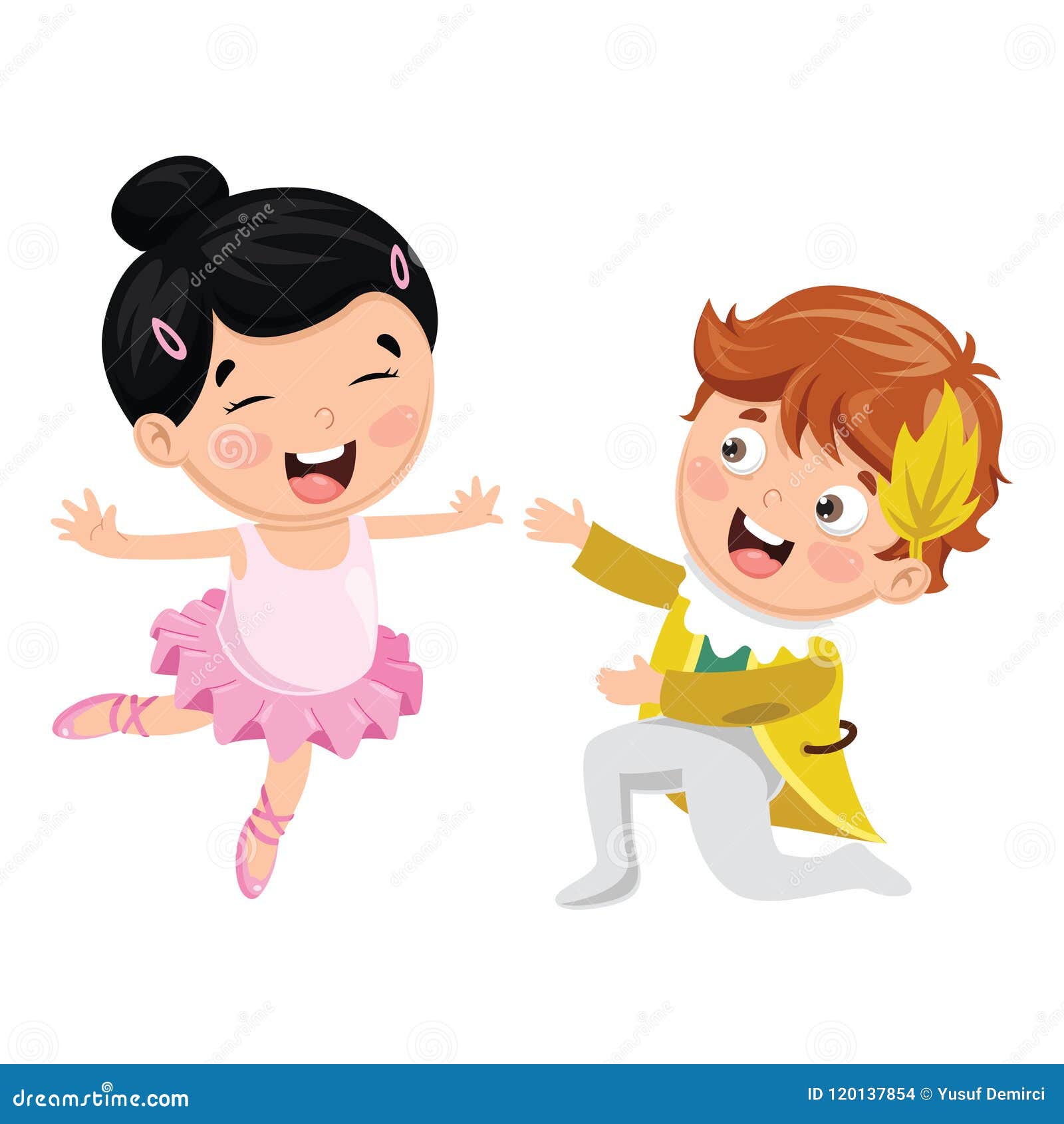 Vector Illustration of Children Dancing Stock Vector - Illustration of ...