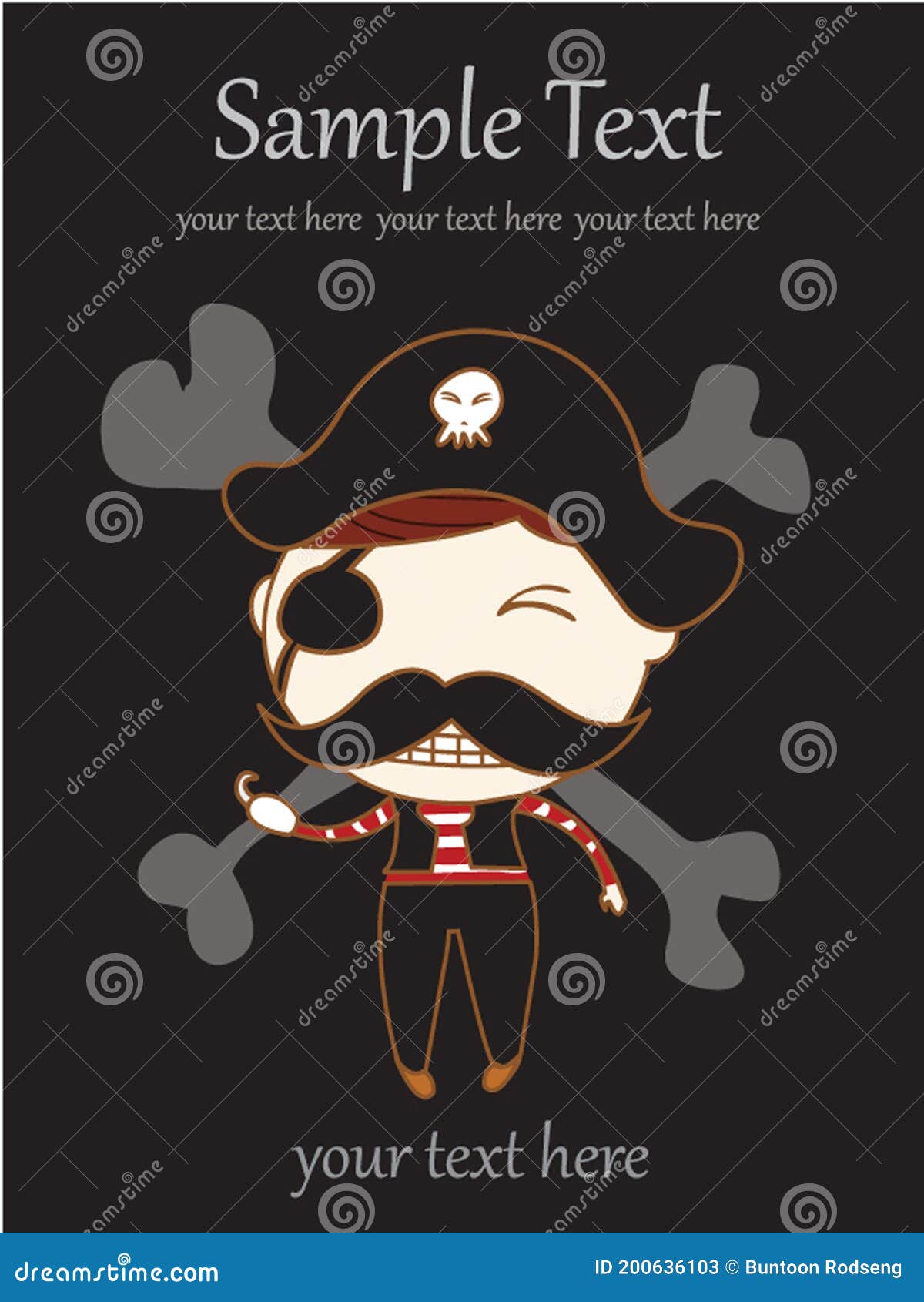 Children Pirate Party. Symbols Of Piracy - Hat, Swords, Guns, Treasure ...