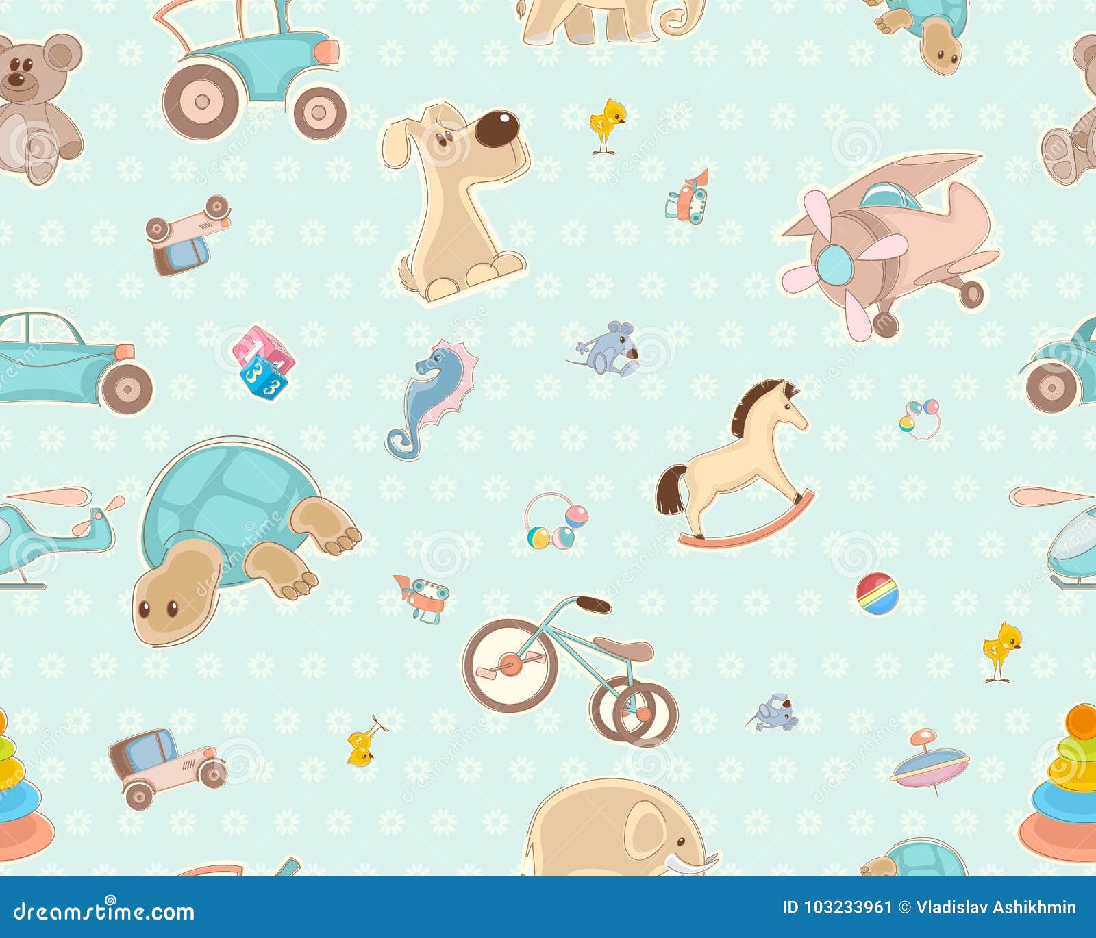 Children`s Seamless Texture Stock Vector - Illustration of cute ...