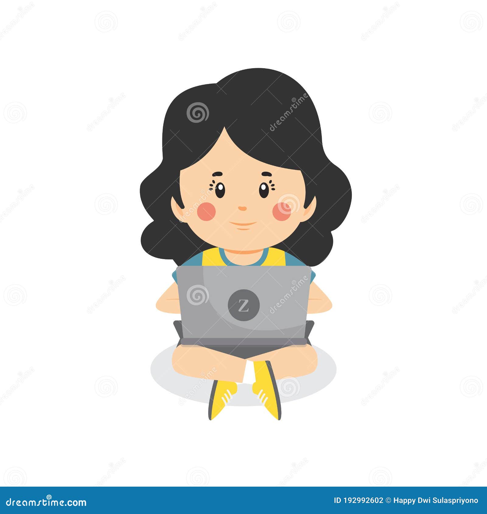 Vector Illustration Children Using Computers Stock Vector ...