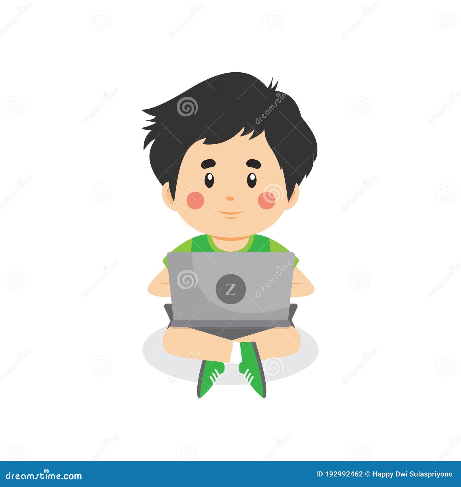 Vector Illustration Children Using Computers Stock Vector ...