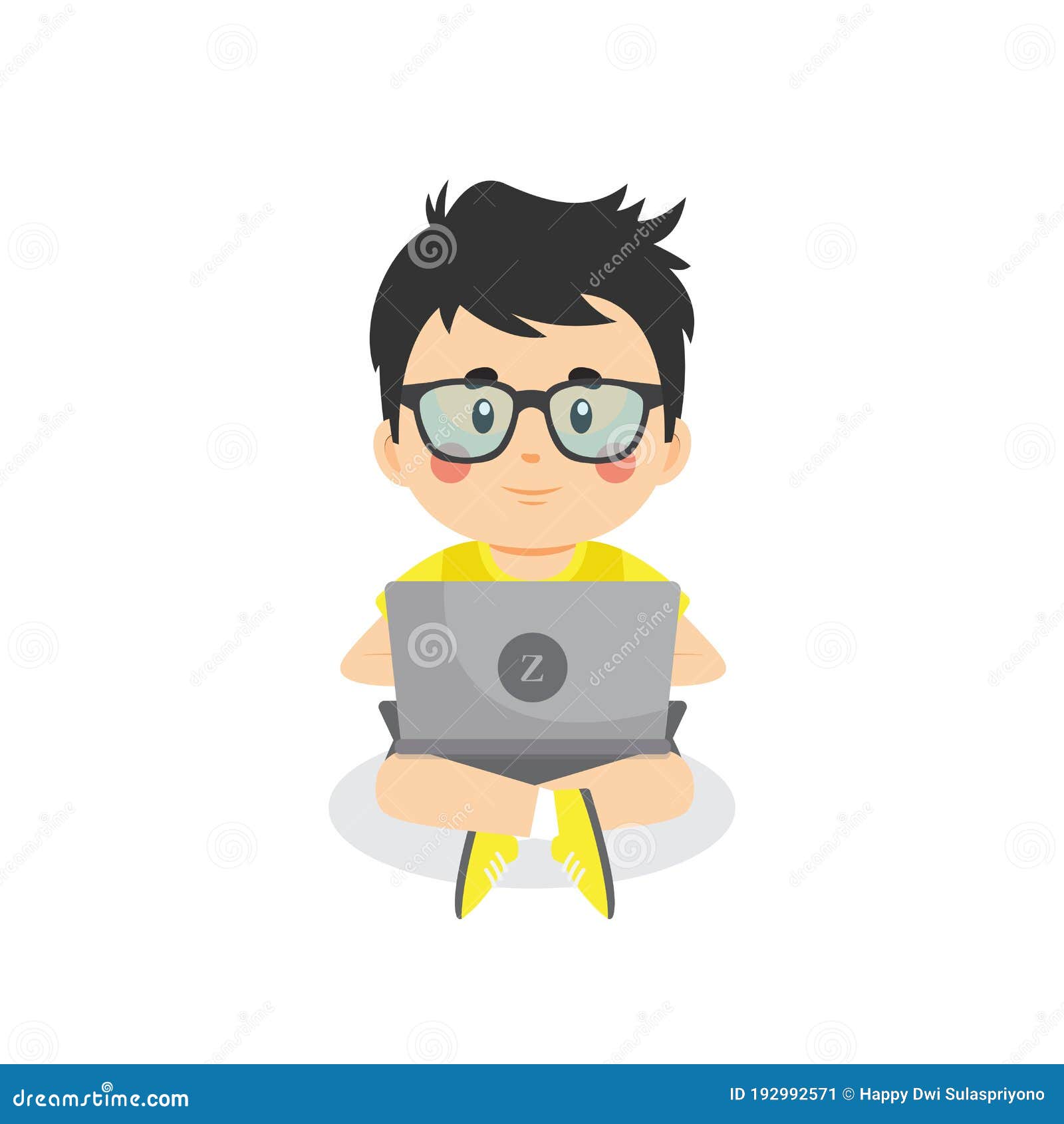 Vector Illustration Children Using Computers Stock Vector ...