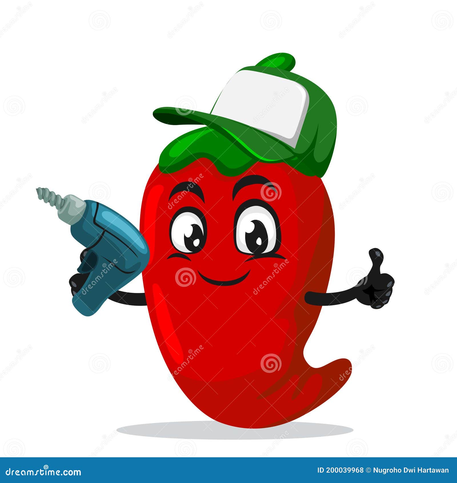 Vector Illustration of Chilli Mascot or Character Stock Vector ...