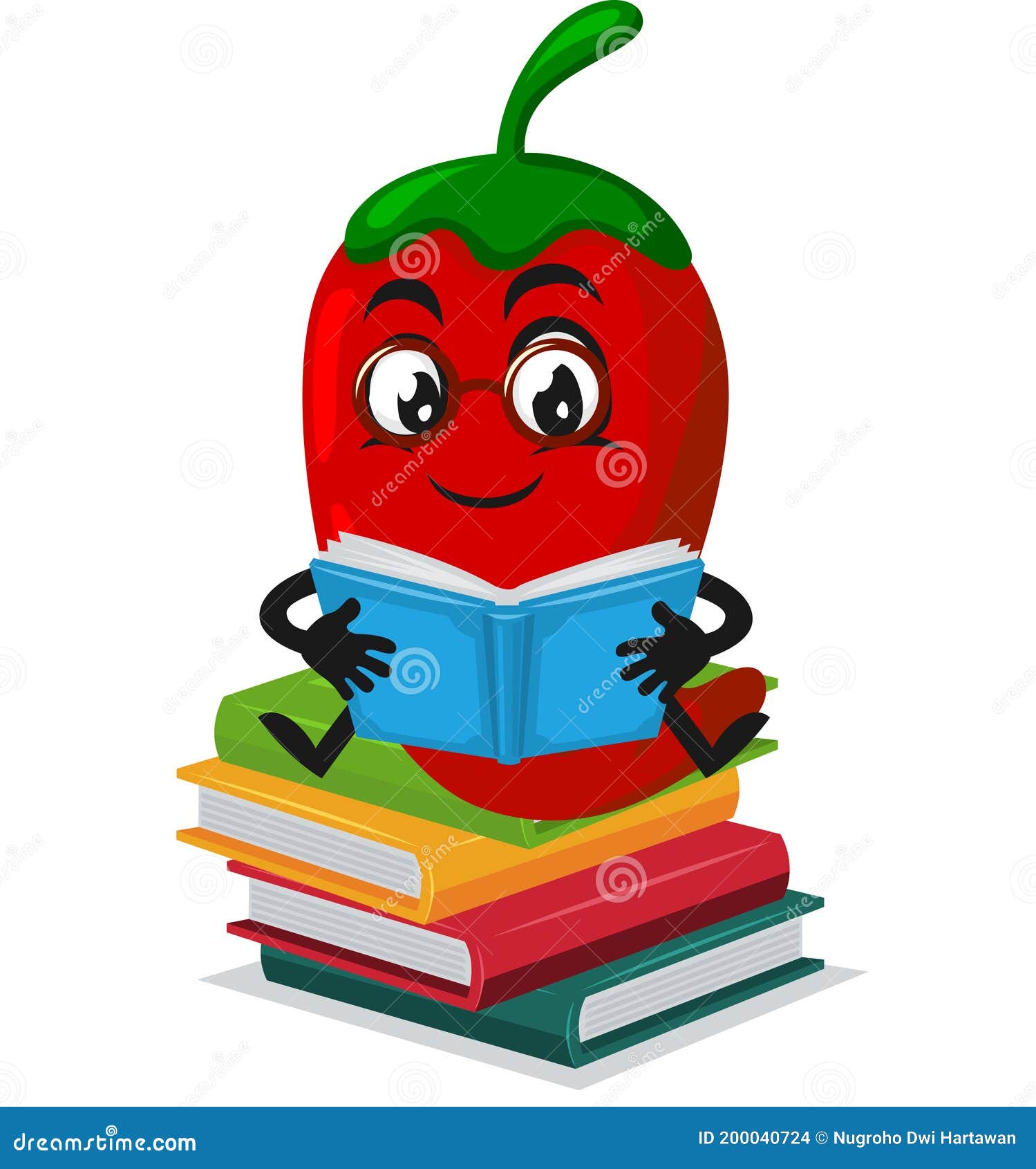 Vector Illustration of Chilli Mascot or Character Stock Vector ...