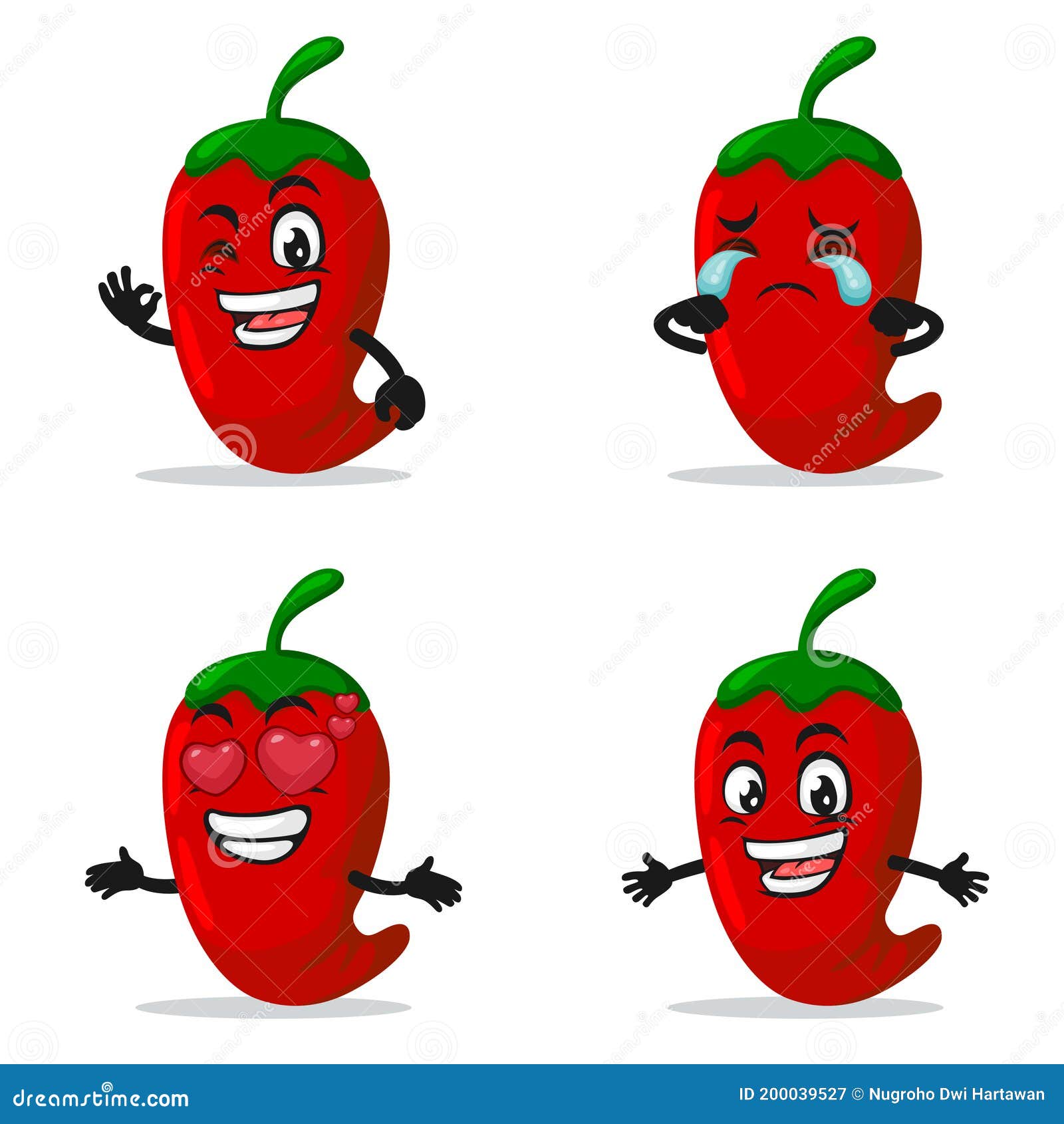 Vector Illustration of Chilli Mascot or Character Stock Vector ...