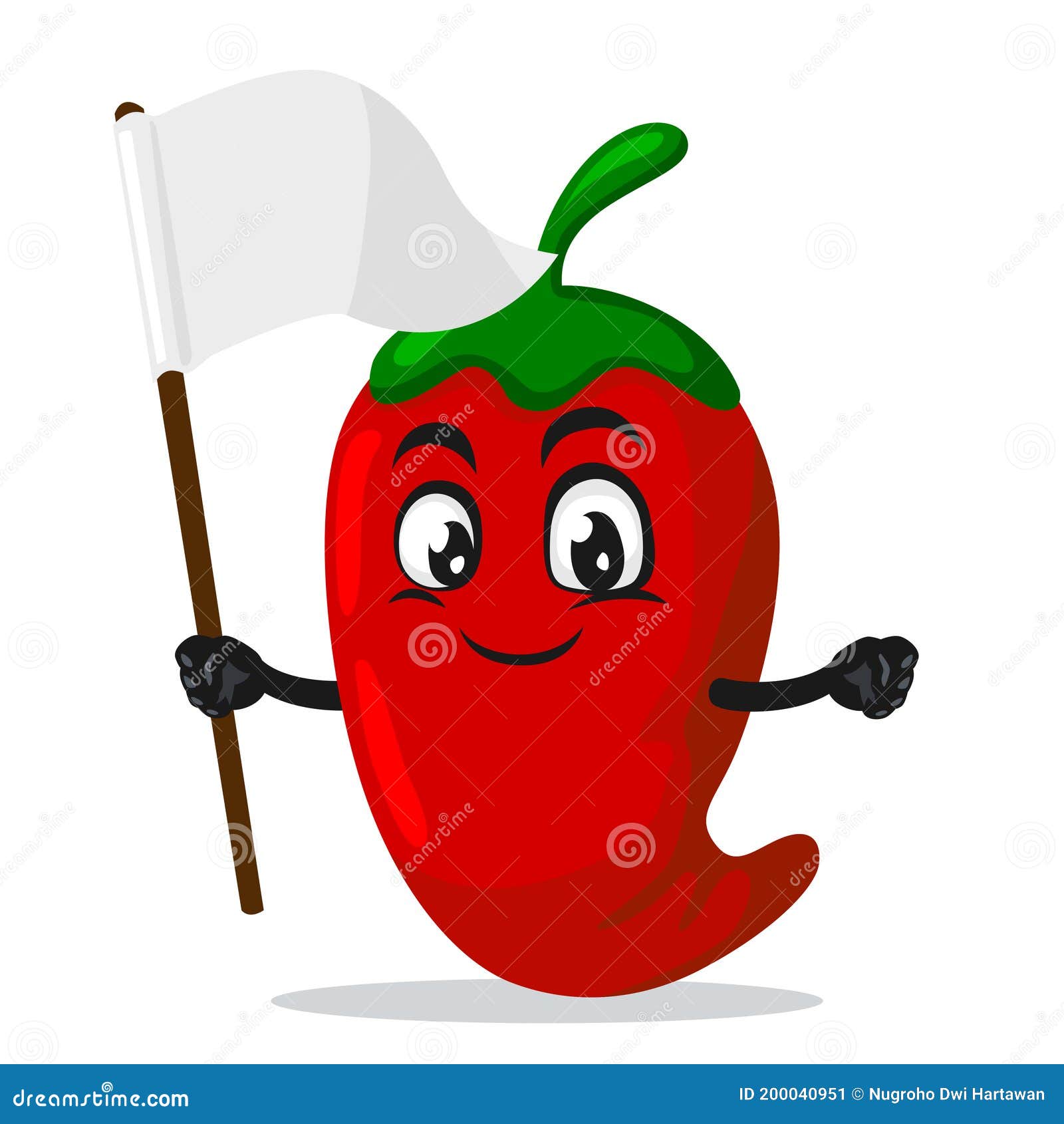 Vector Illustration of Chilli Mascot or Character Stock Vector ...