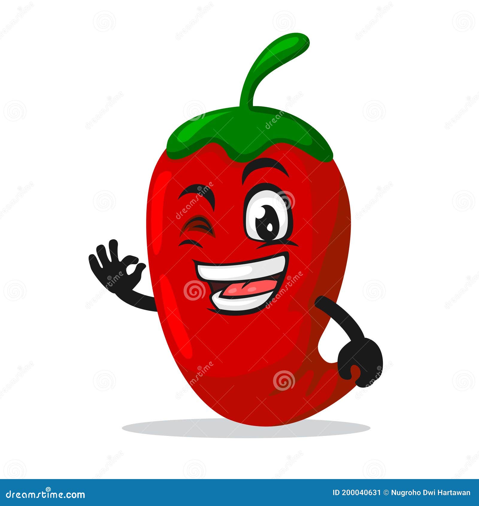 Vector Illustration of Chilli Mascot or Character Stock Vector ...