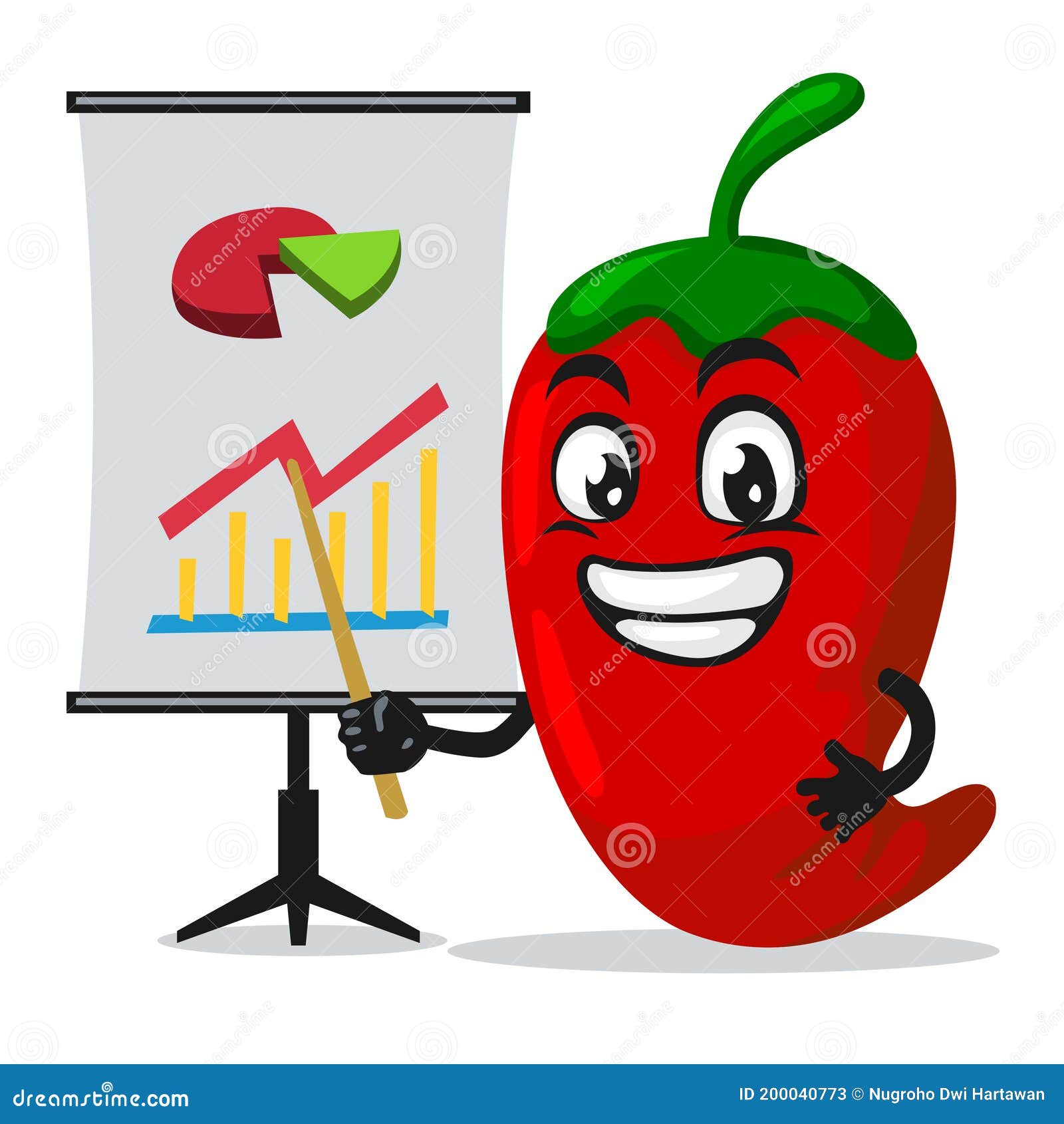 Vector Illustration of Chilli Mascot or Character Stock Vector ...