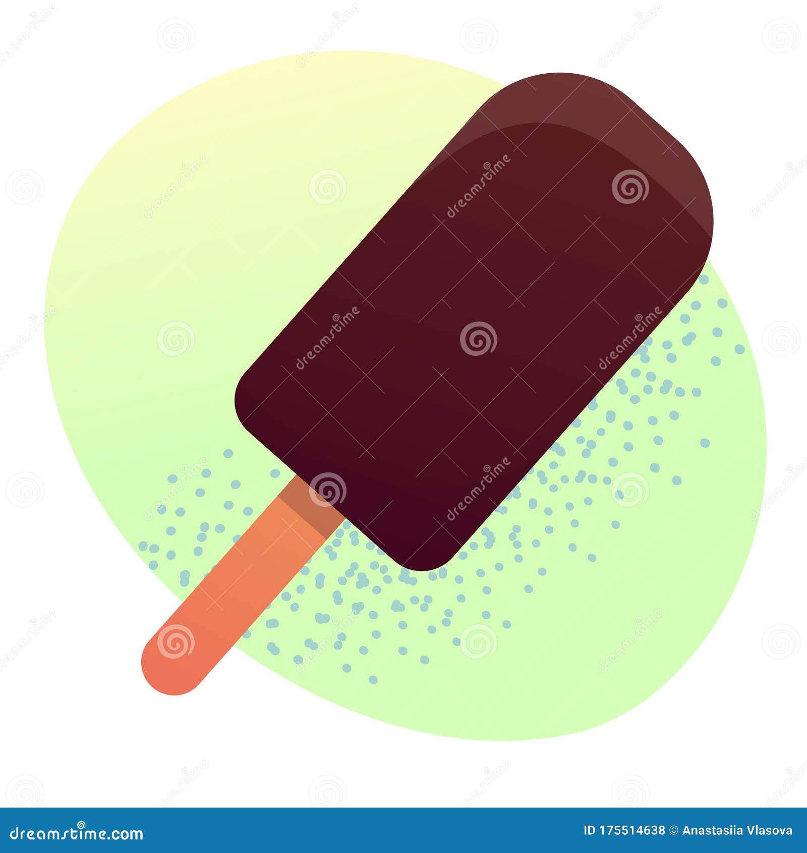 Chocolate Eskimo Pie Icon In Cartoon Style Isolated On White Background ...