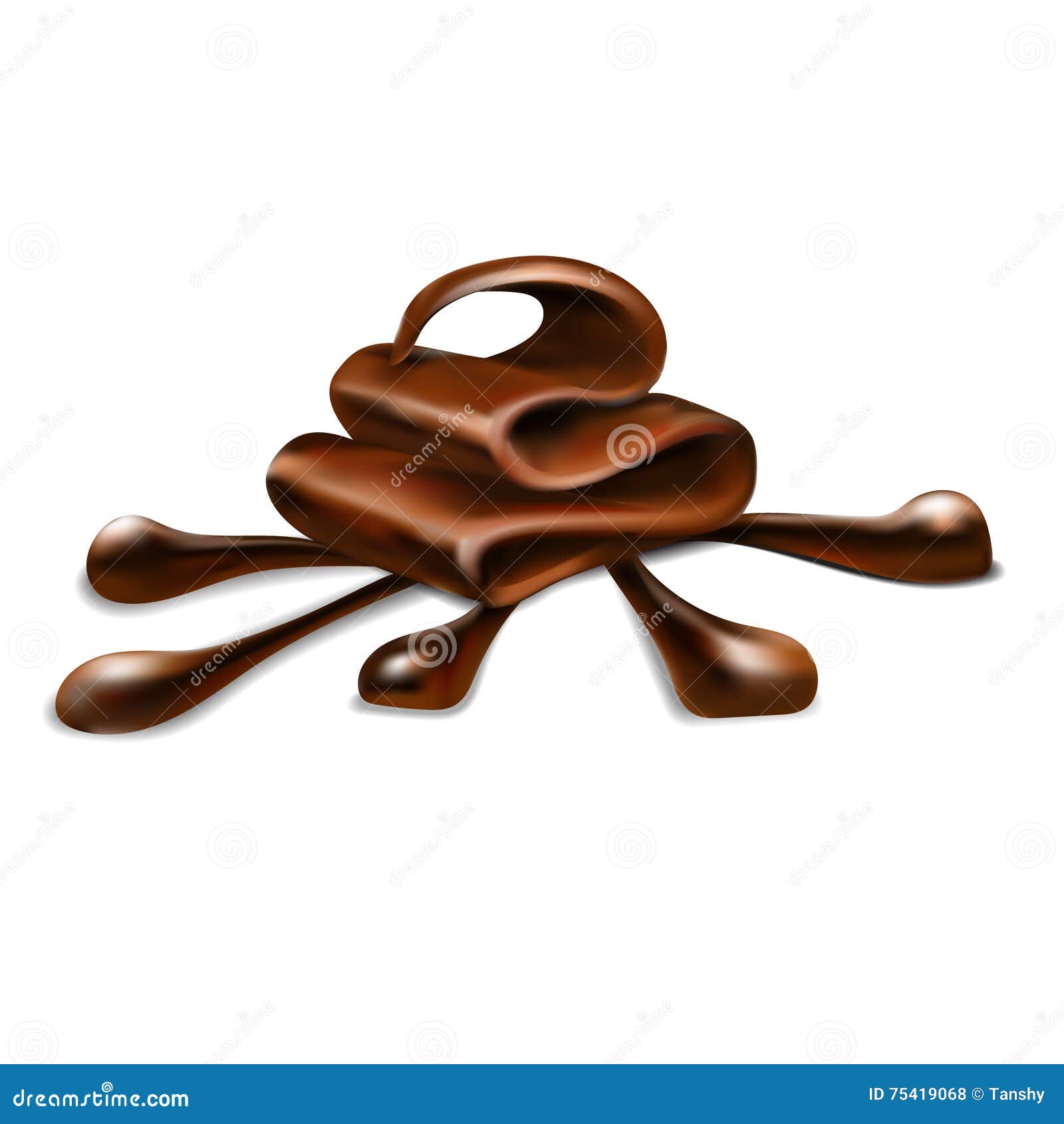 Vector Illustration of Chocolate Pours Stock Vector - Illustration of ...