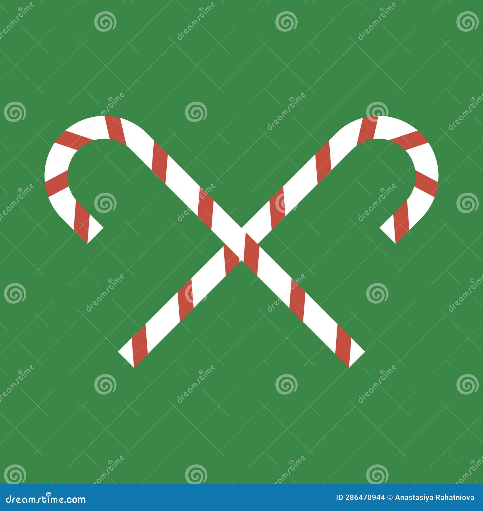Vector Illustration of Christmas Candy in Flat Style Stock Illustration ...