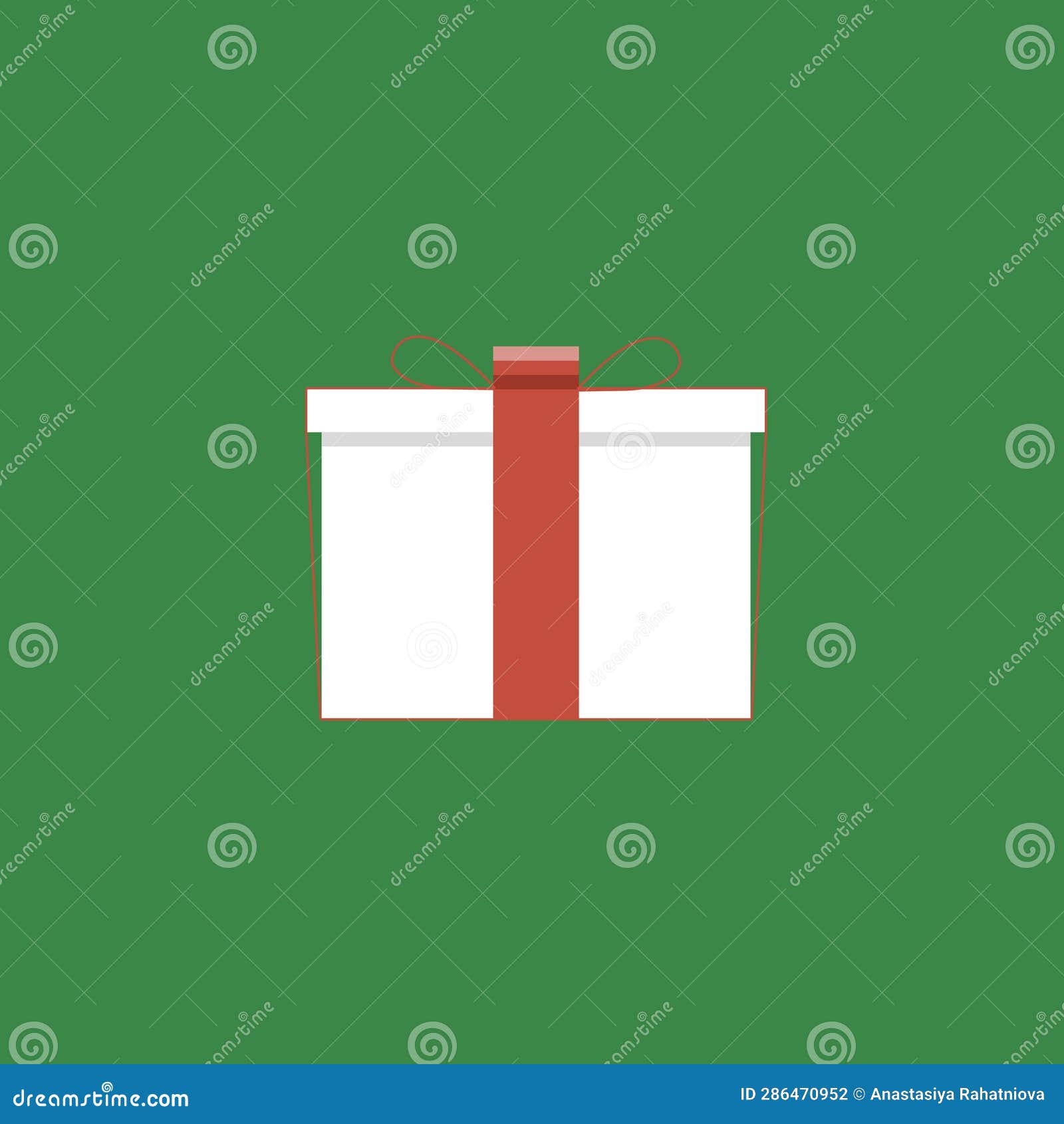 Vector Illustration of Christmas Gift Box in Flat Style Stock ...