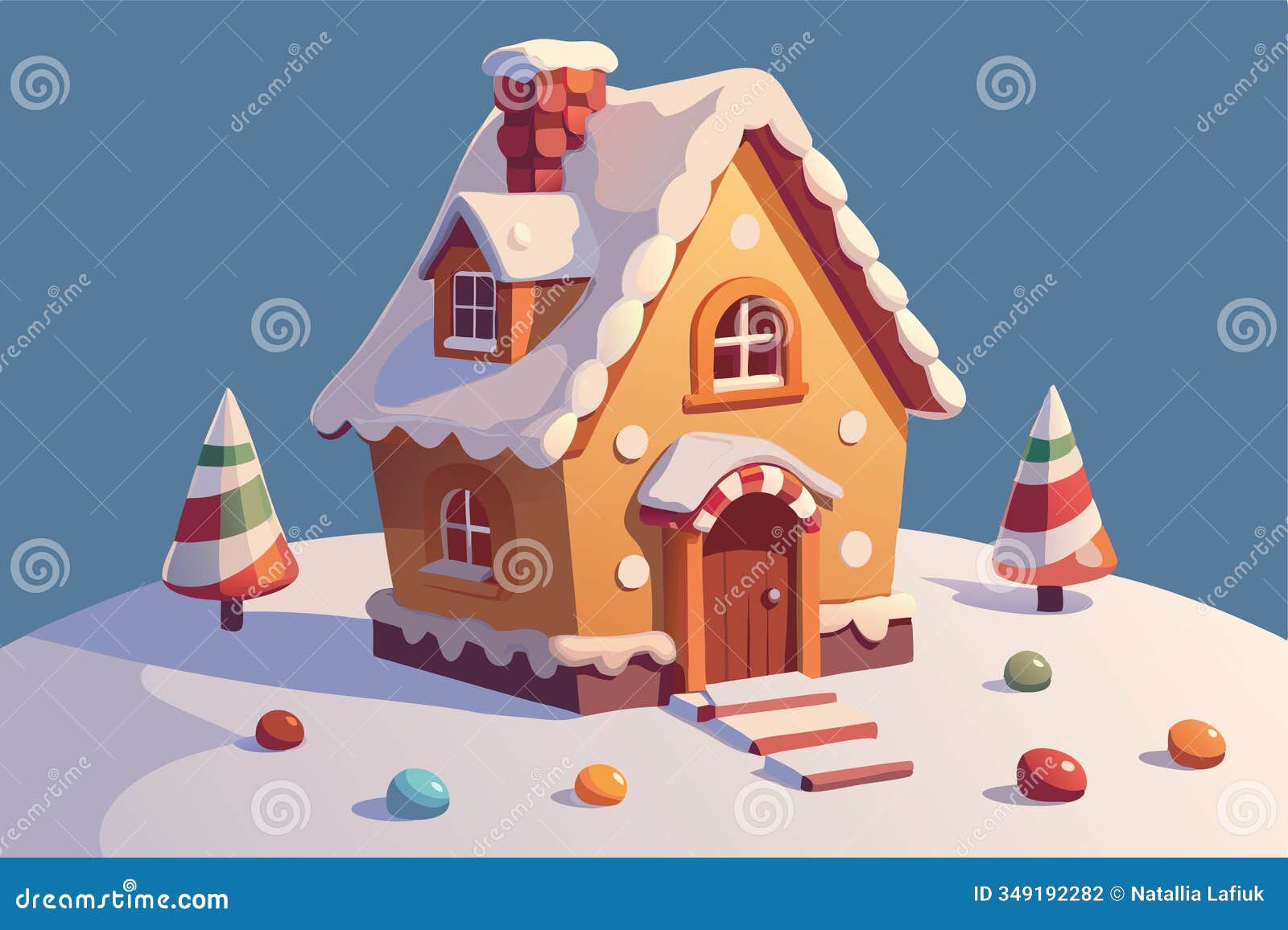 Christmas Gingerbread House Adorned with an Array of Candy Decorations ...