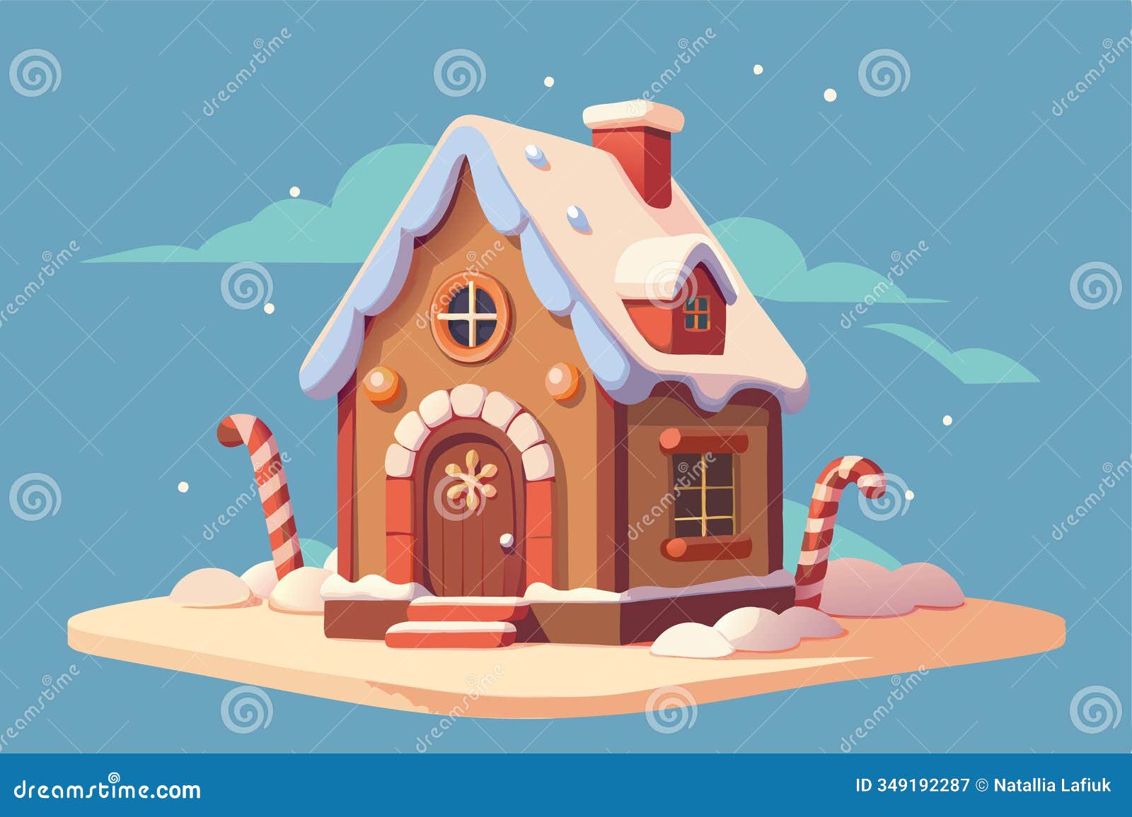 Christmas Gingerbread House Adorned with an Array of Candy Decorations ...