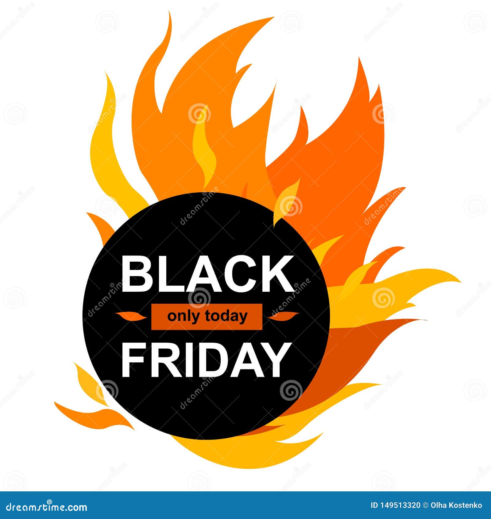 Circle Banner with Black Friday Stock Vector - Illustration of border ...
