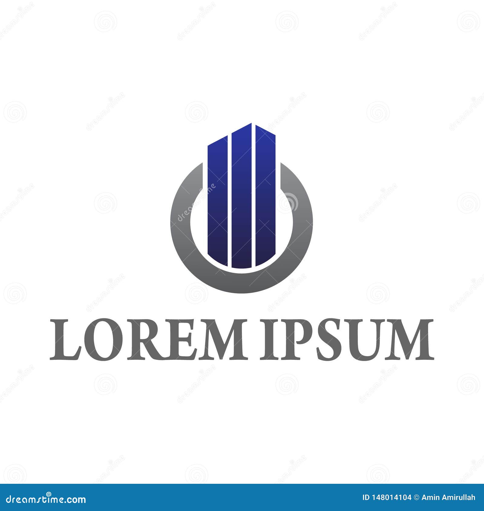 Vector Illustration Circle and Building Icon Logo Design Stock Vector ...