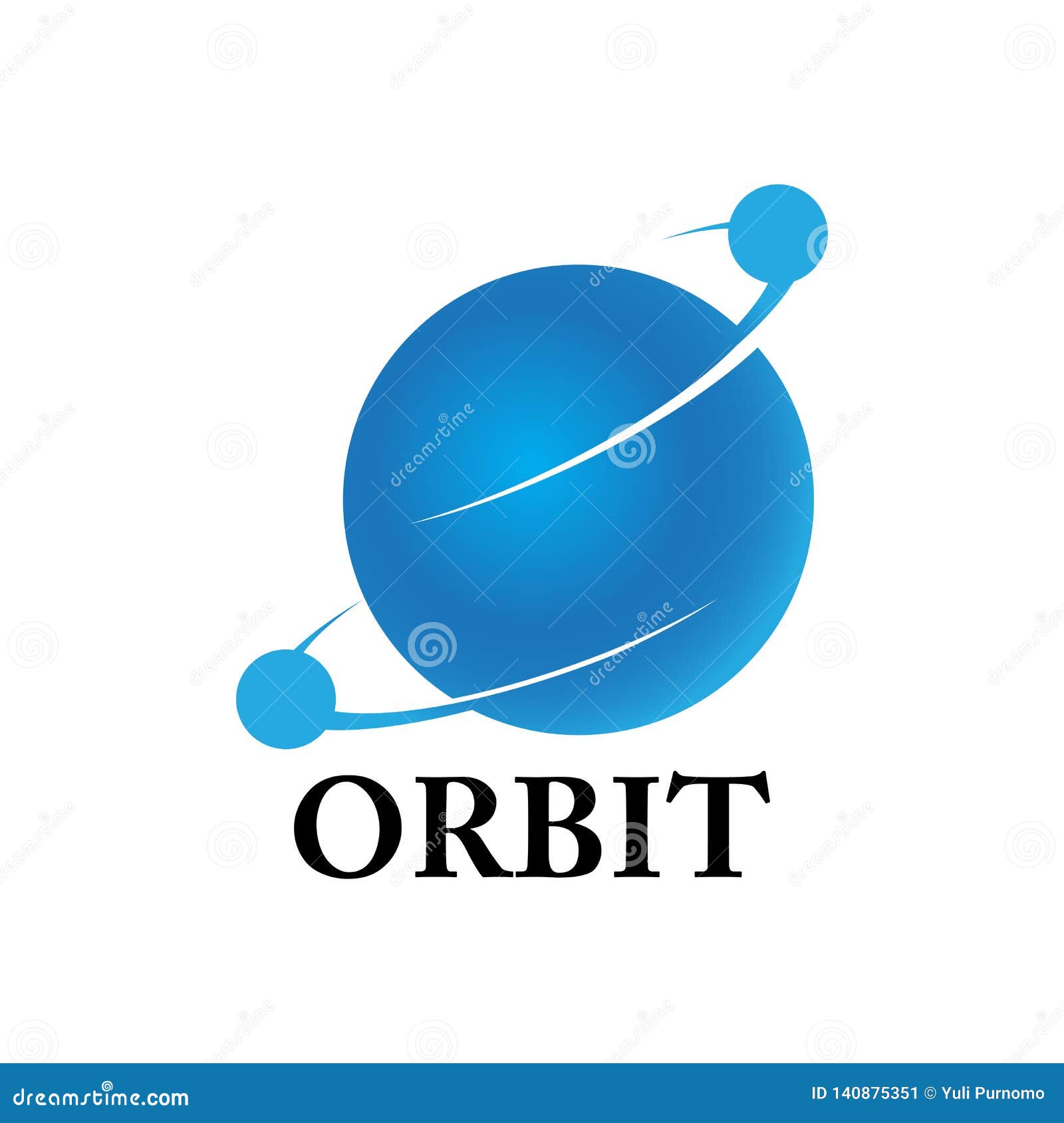 Circle Orbit Planet Logo Concept Design. Symbol Graphic Template ...