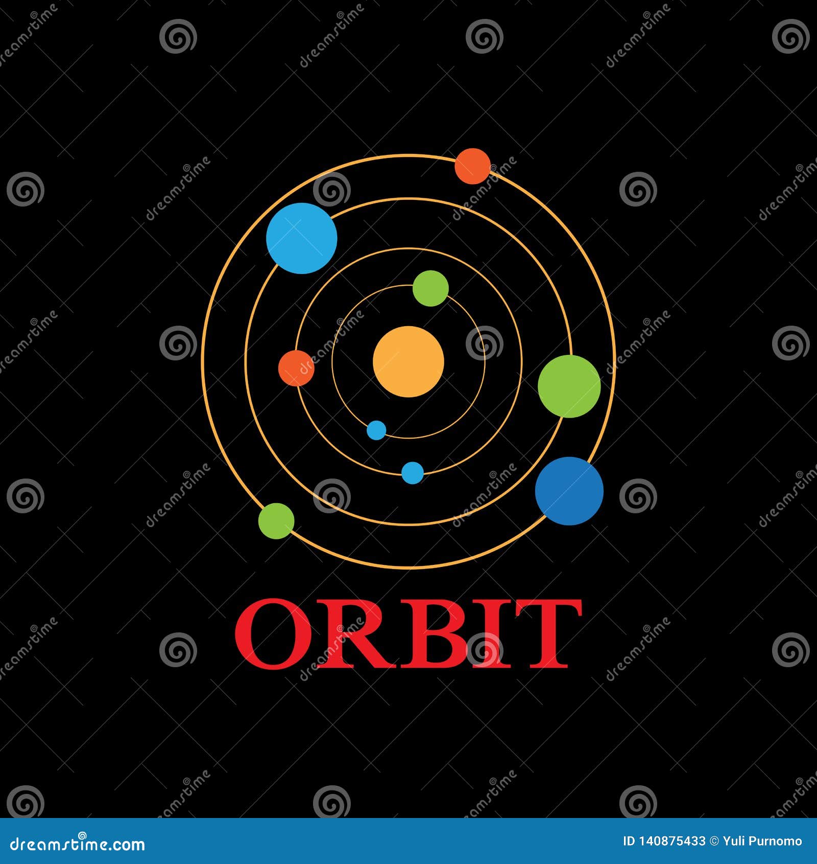 Circle Orbit Planet Logo Concept Design. Symbol Graphic Template ...