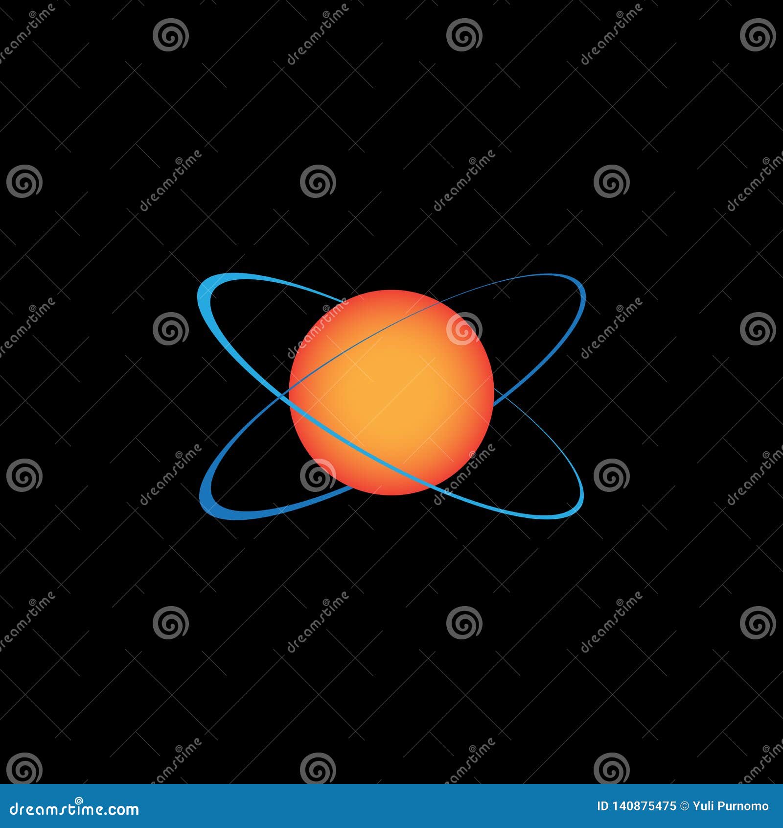 Circle Orbit Planet Logo Concept Design. Symbol Graphic Template ...