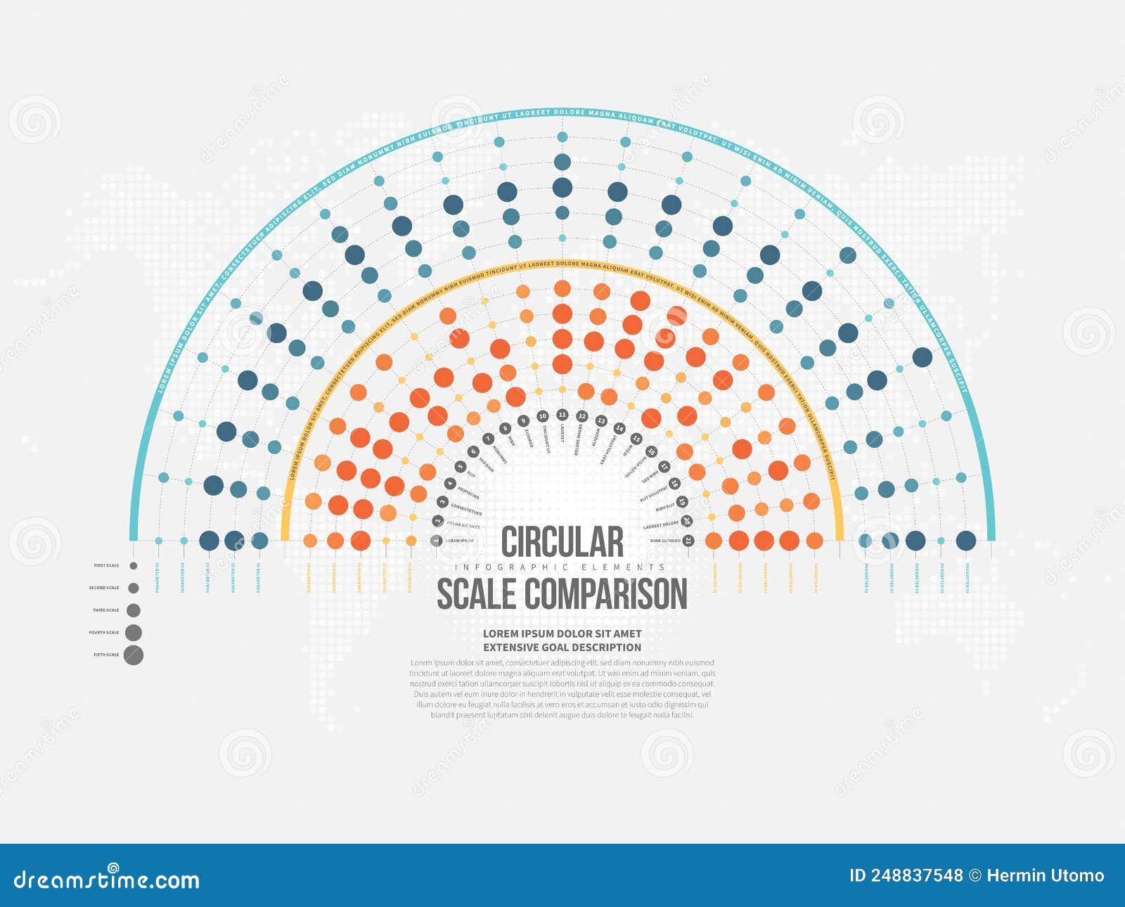 Circular Scale Comparison Infographic Stock Vector - Illustration of ...