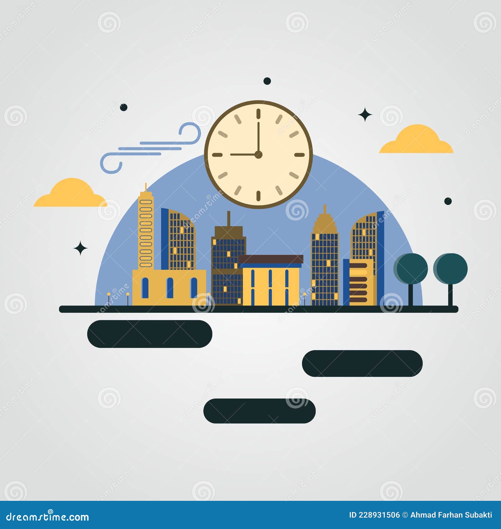 City Flat Icon stock illustration. Illustration of poster - 228931506