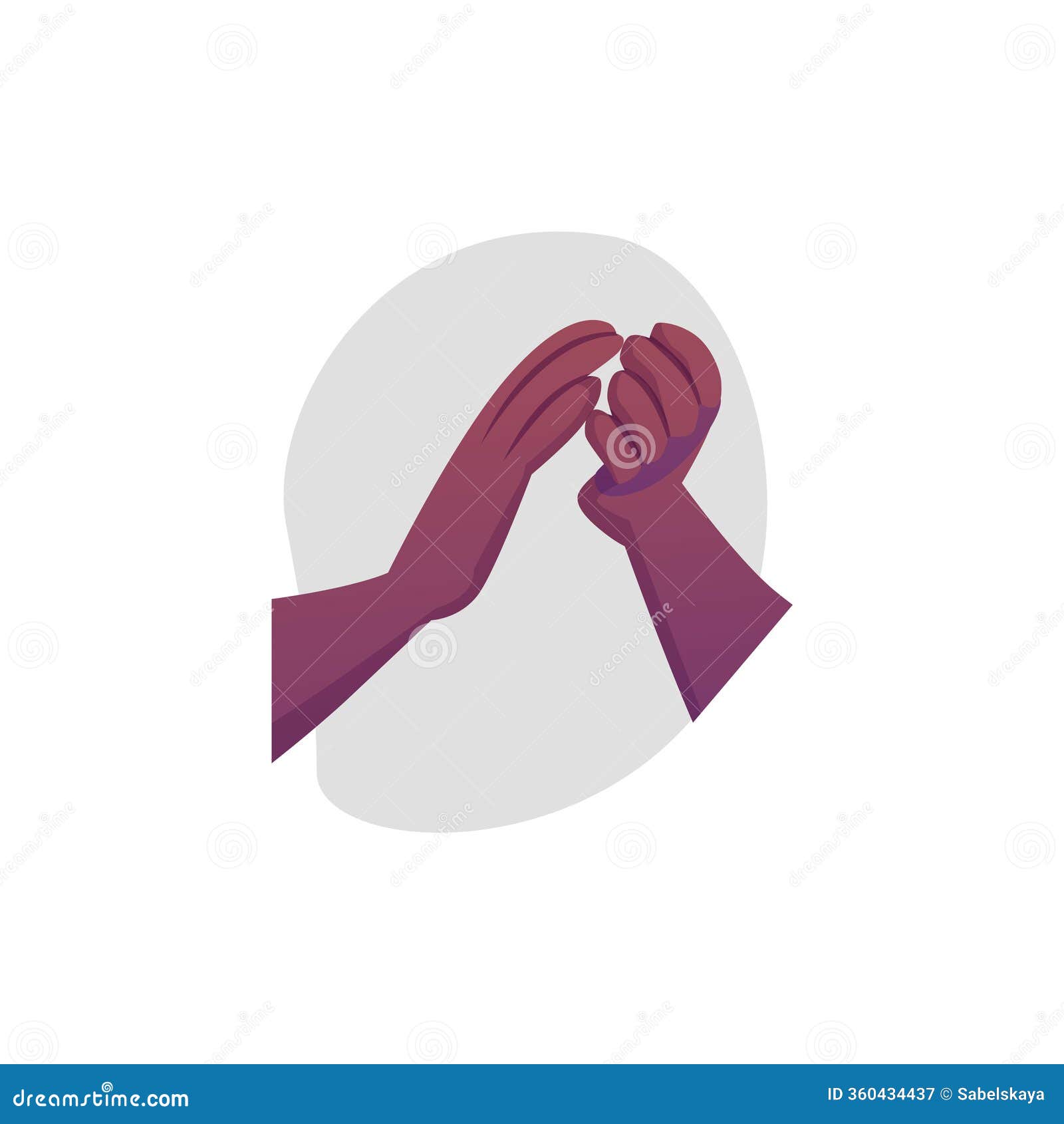 Vector Illustration of Clapping Hands with Dark Skin Tone. Stock Vector ...