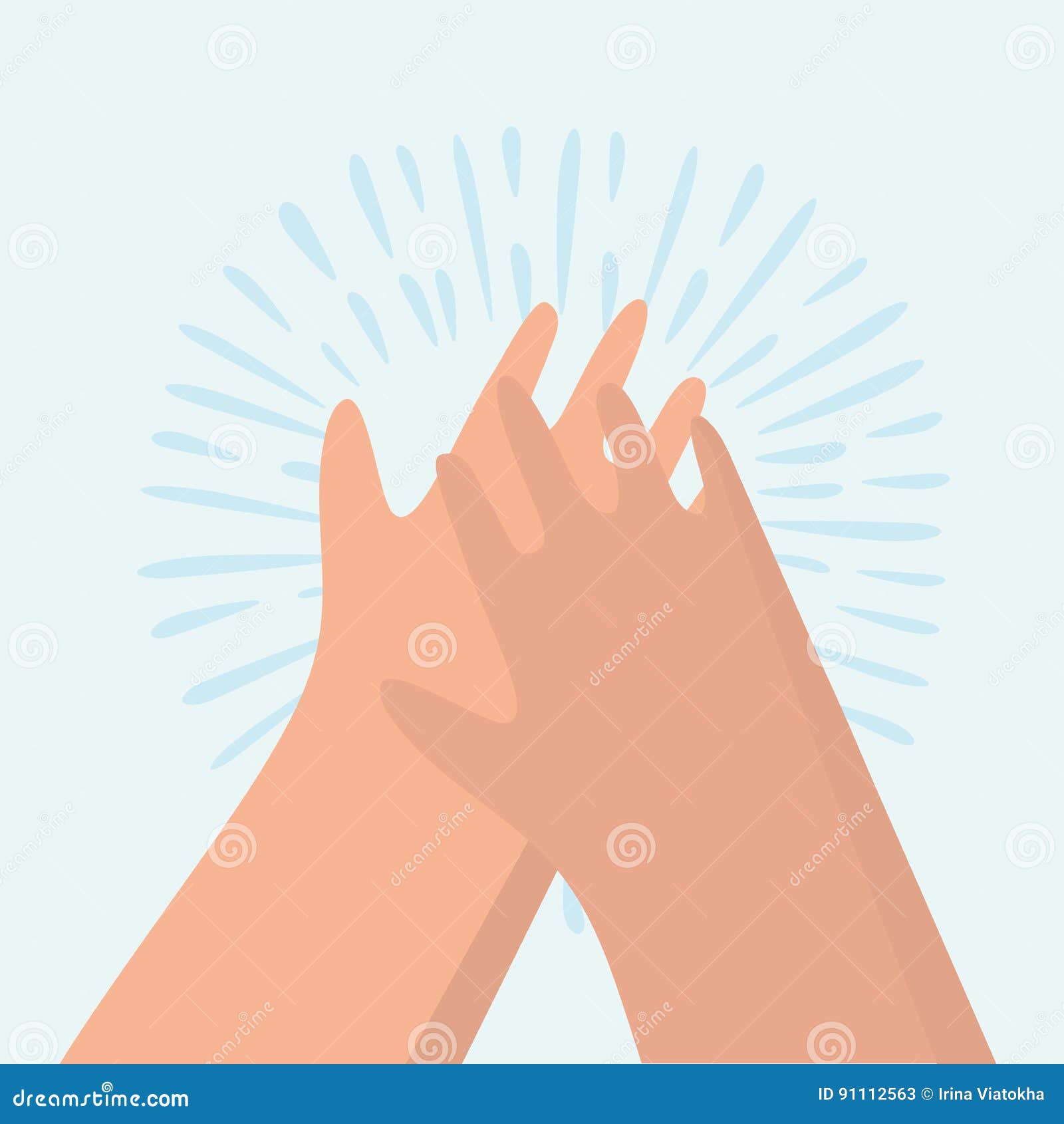 A Vector Illustration of Clapping Hands. Stock Vector - Illustration of ...