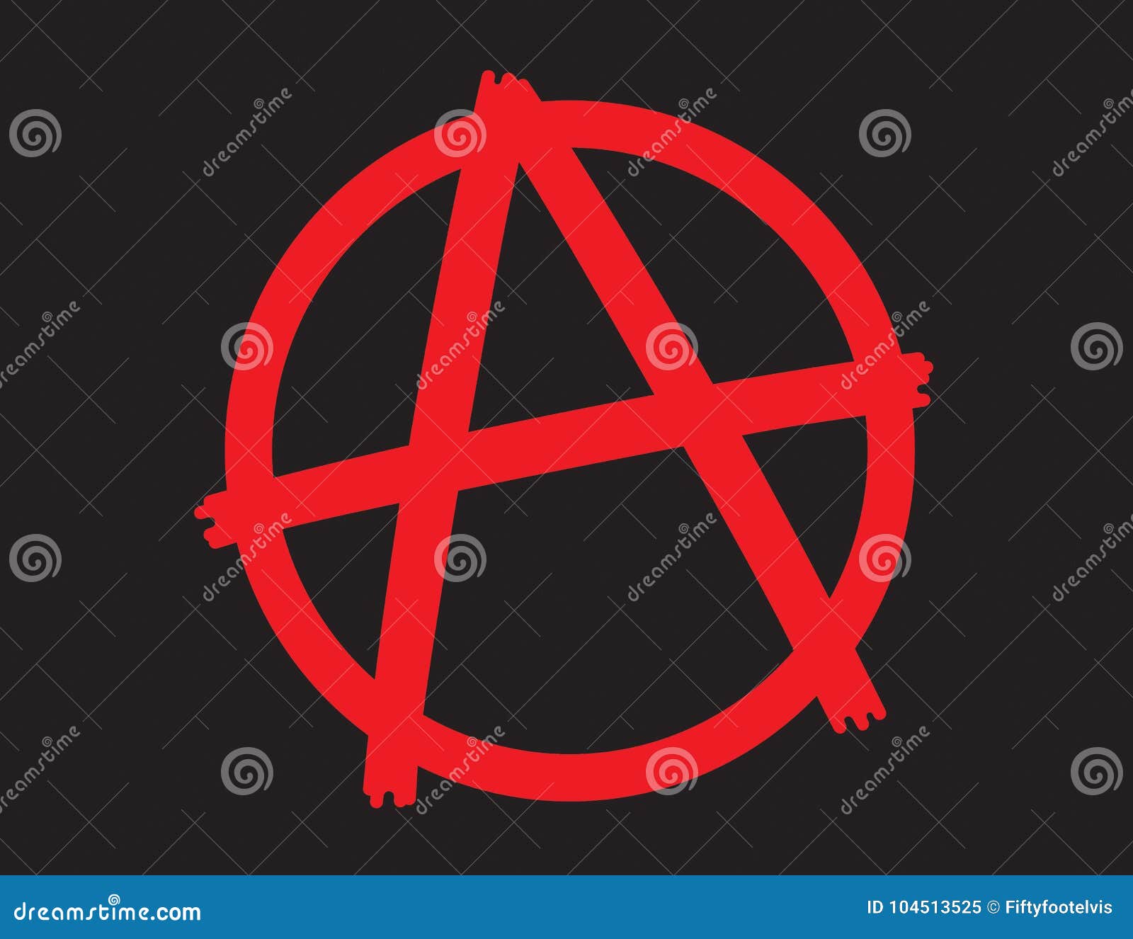 Anarchy Symbol Icon stock vector. Illustration of element - 104513525