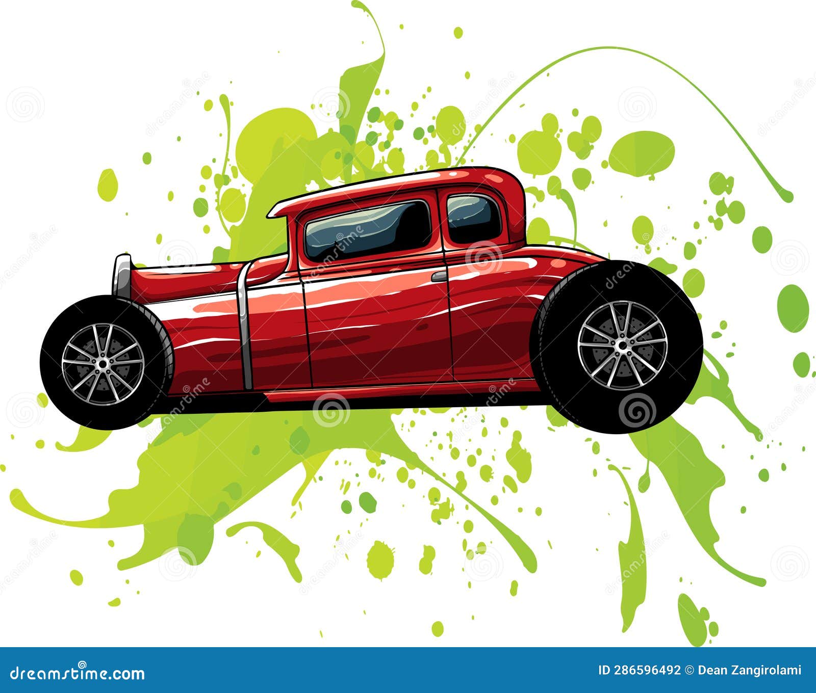 Vector Illustration of Classic Custom Rod Car Stock Illustration ...
