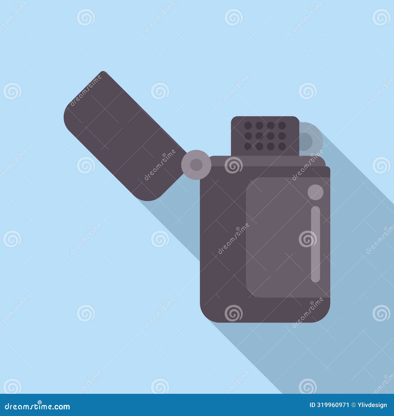 Flat Design Vintage Lighter Illustration Stock Vector - Illustration of ...