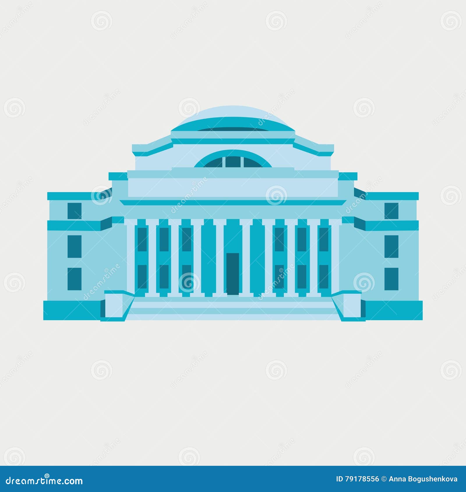 Vector Illustration of Classical University Building Stock Illustration ...
