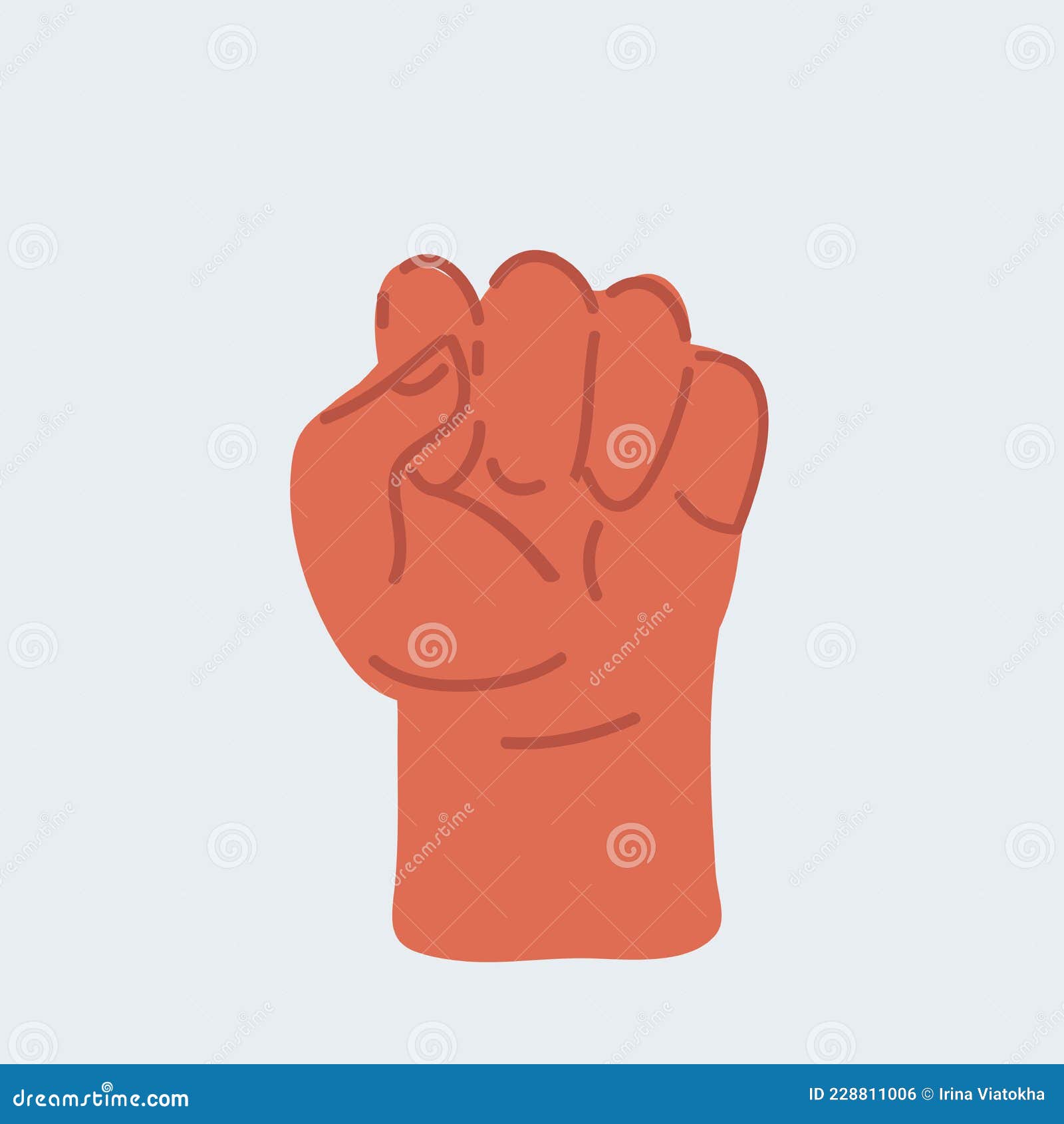 Vector Illustration of Clenched Fist Held in Protest Stock Vector ...
