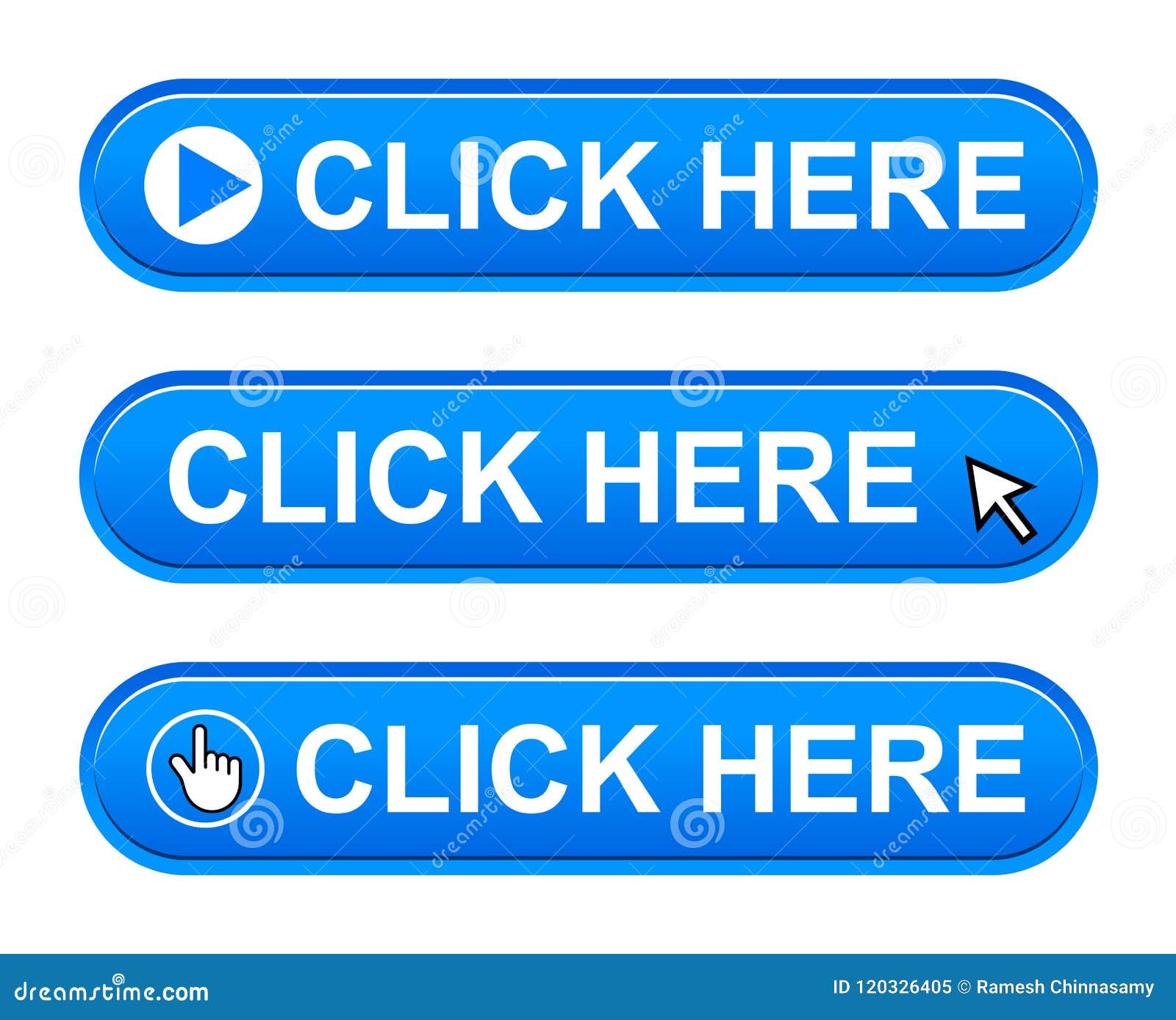 Click here button stock vector. Illustration of communication - 120326405