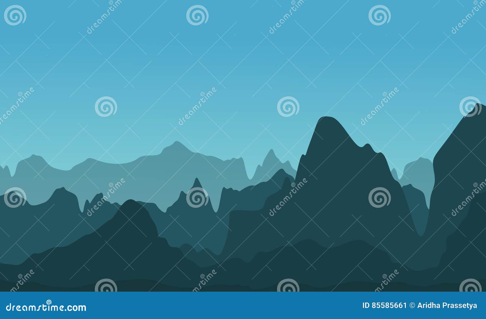 Vector Illustration of Cliff Landscape Collection Stock Vector ...