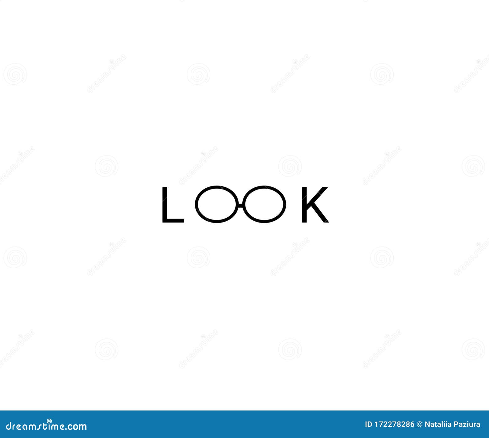 Vector Illustration, Clipart. Picture Containing Word "Look" Stock ...