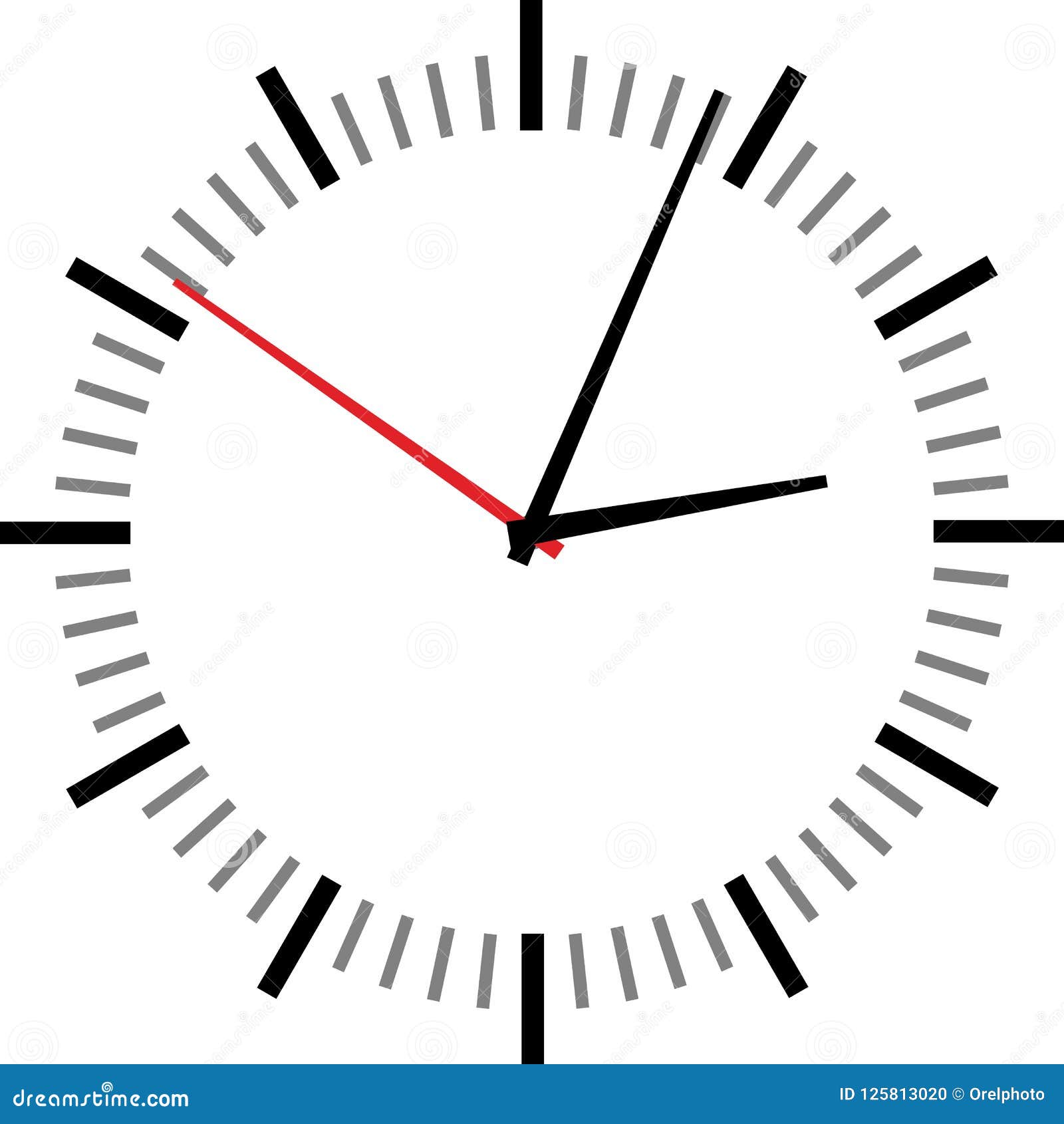 Vector Illustration of Clock Face Stock Vector - Illustration of ...