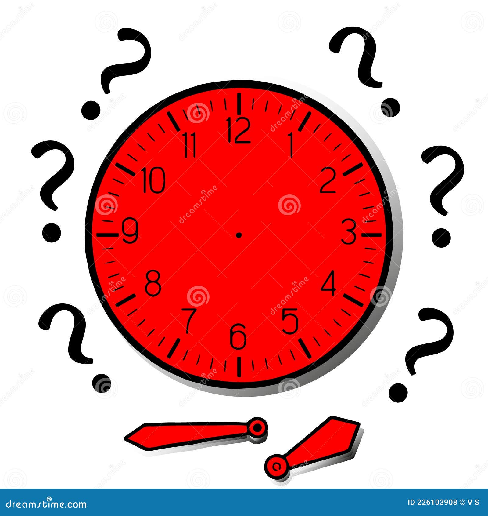 Vector Illustration, Clock - a Symbol of the Transience of Life Stock ...