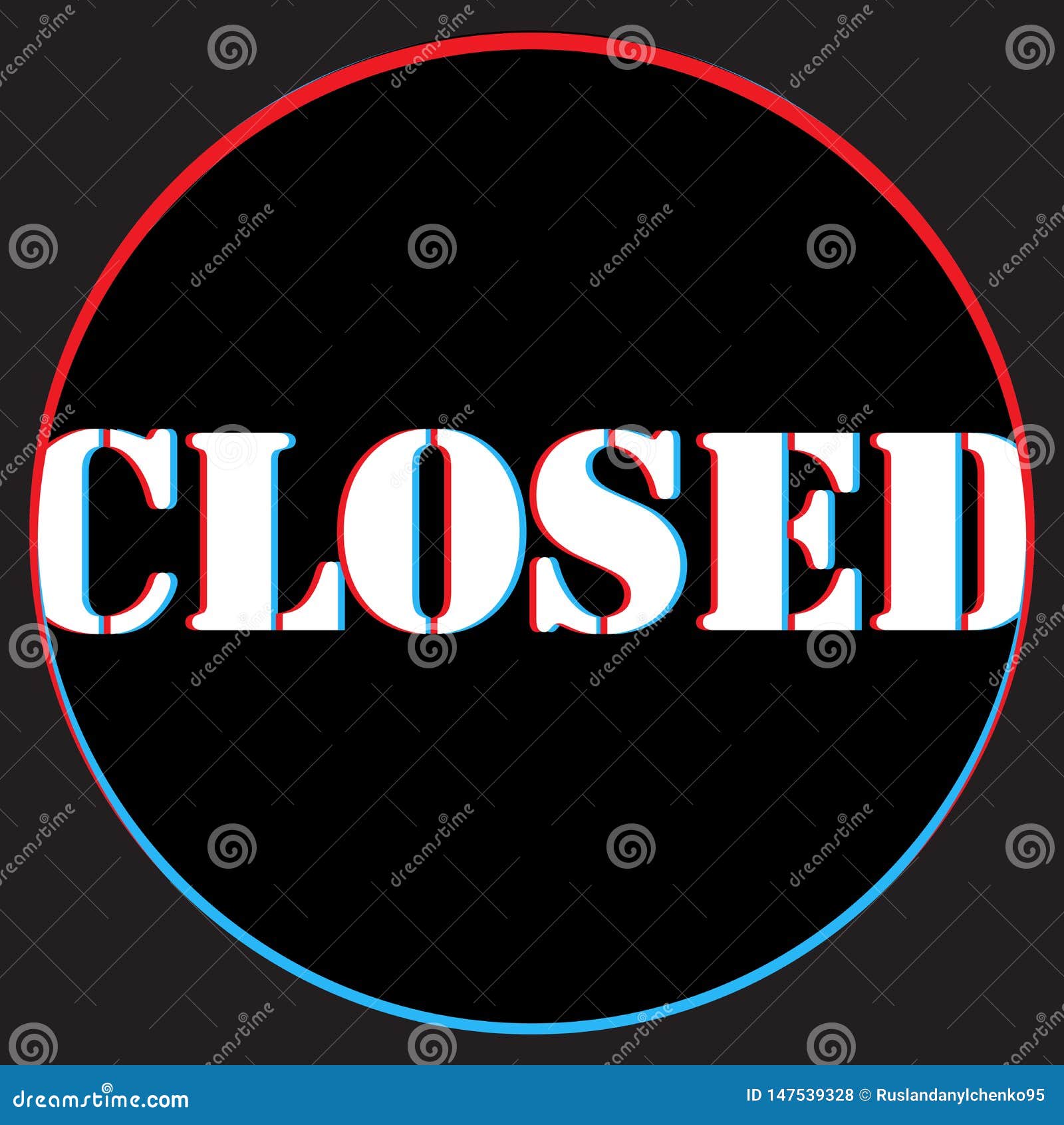 Vector Illustration. we are Closed Again. Banner, Advertising Activity ...