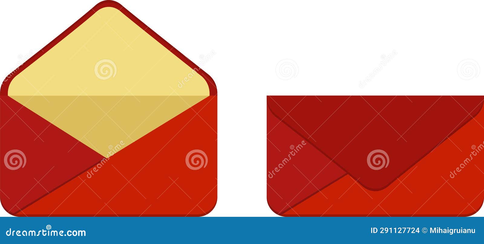 Vector Illustration of Closed and Open Envelope Icon Stock Vector ...