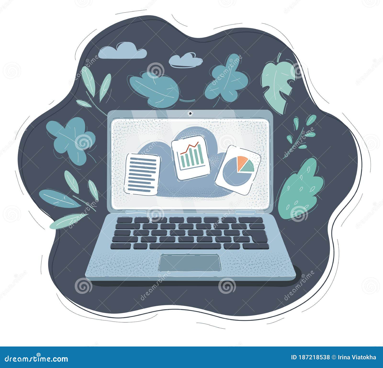 Vector Illustration of Cloud Computing, Technology Connectivity Concept ...
