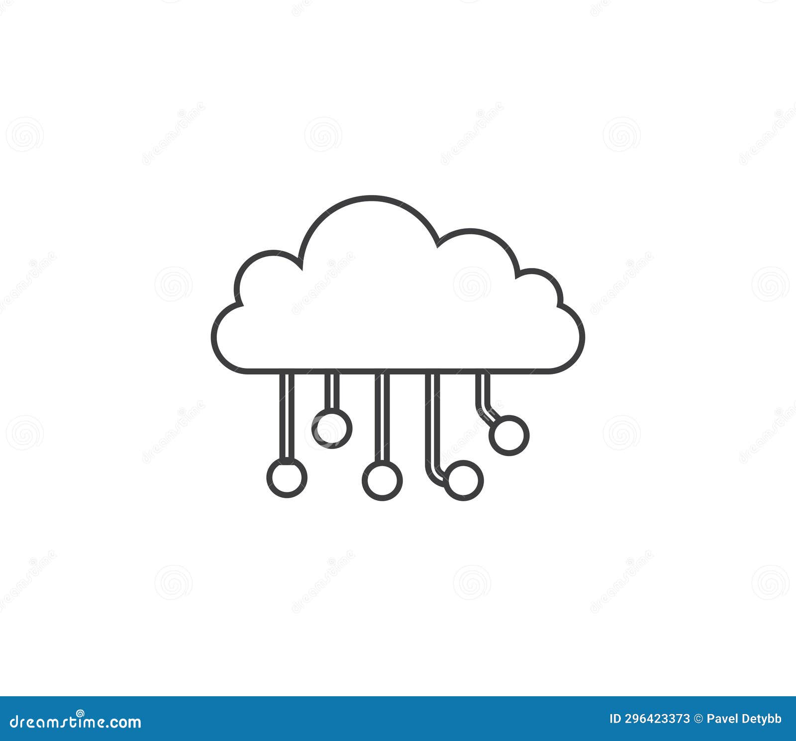 Cloud Data Icon. Vector Illustration. Stock Vector - Illustration of ...