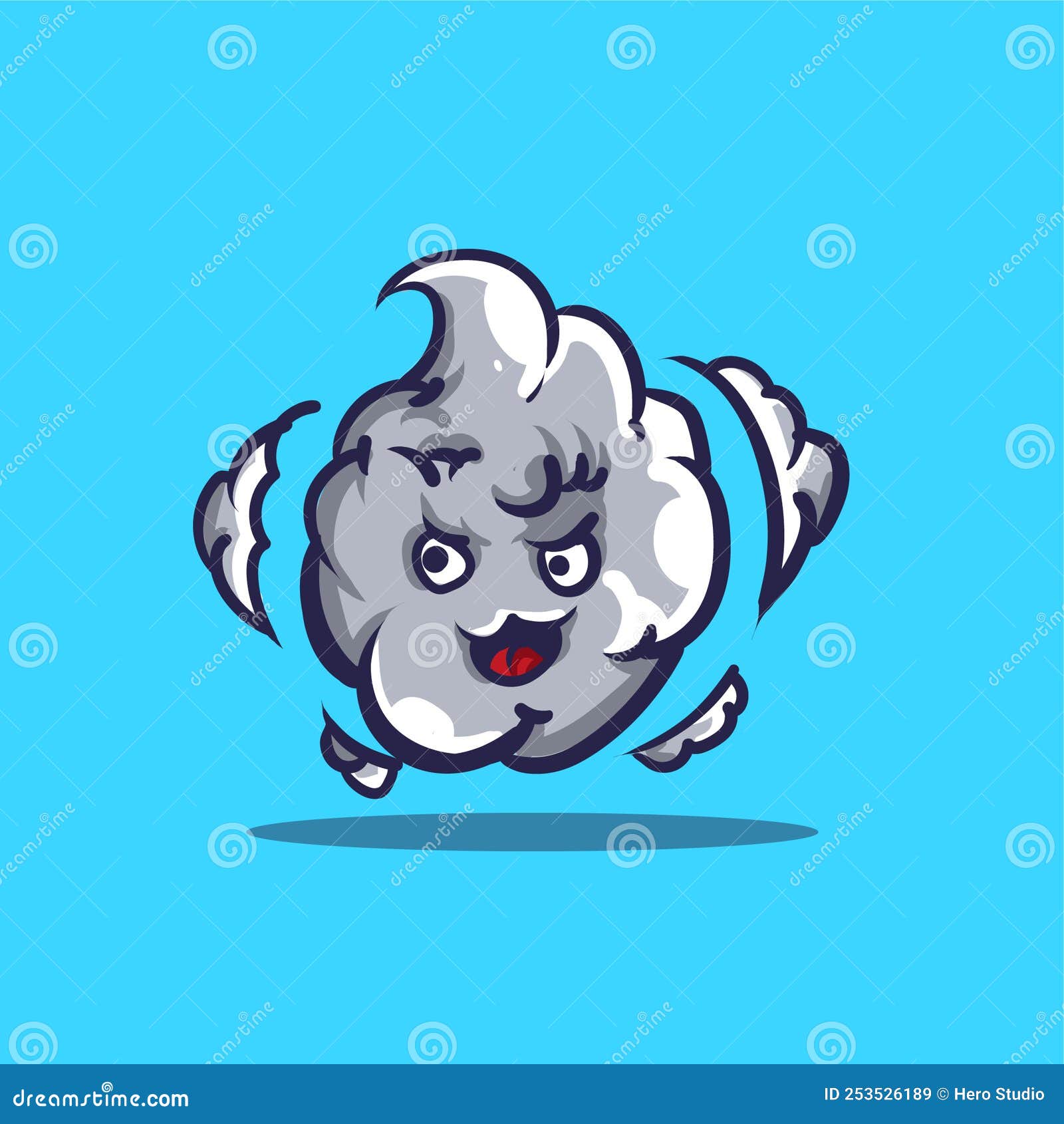 Vector Illustration of Cloud Element Stock Vector - Illustration of ...