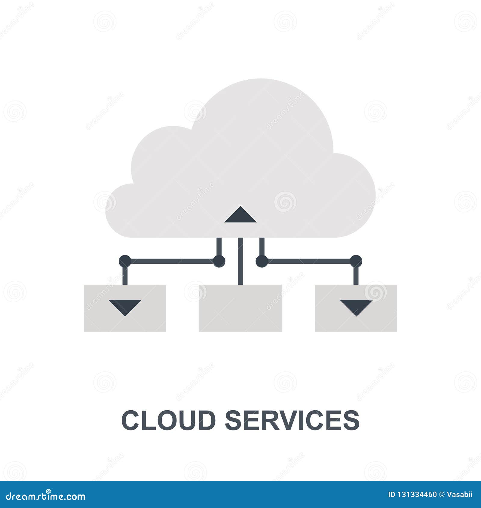 Cloud Services Icon Concept Stock Vector - Illustration of server, icon ...